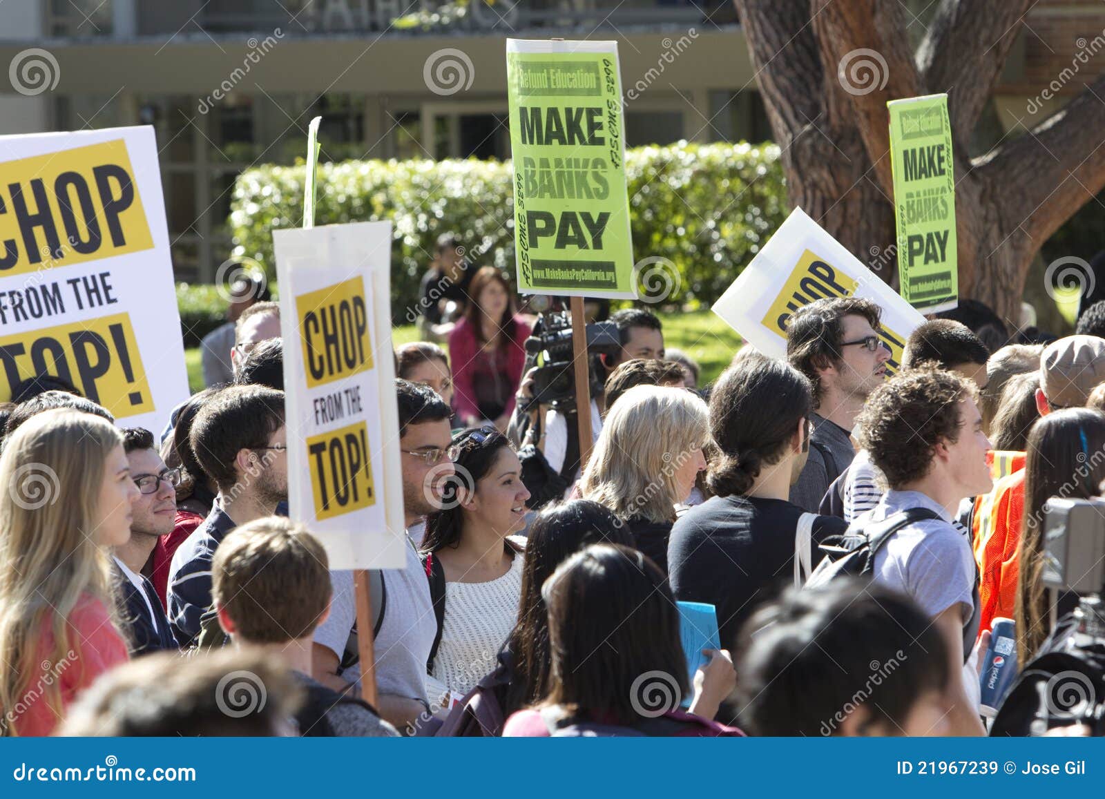 UCLA Occupy Protest editorial stock image. Image of street - 21967239