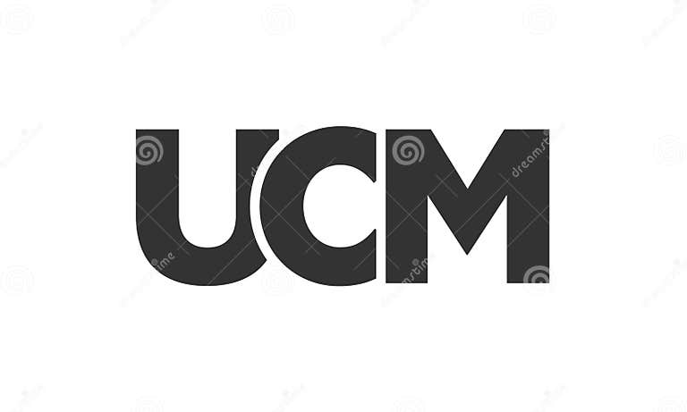 UCM Logo Design Template with Strong and Modern Bold Text. Initial ...