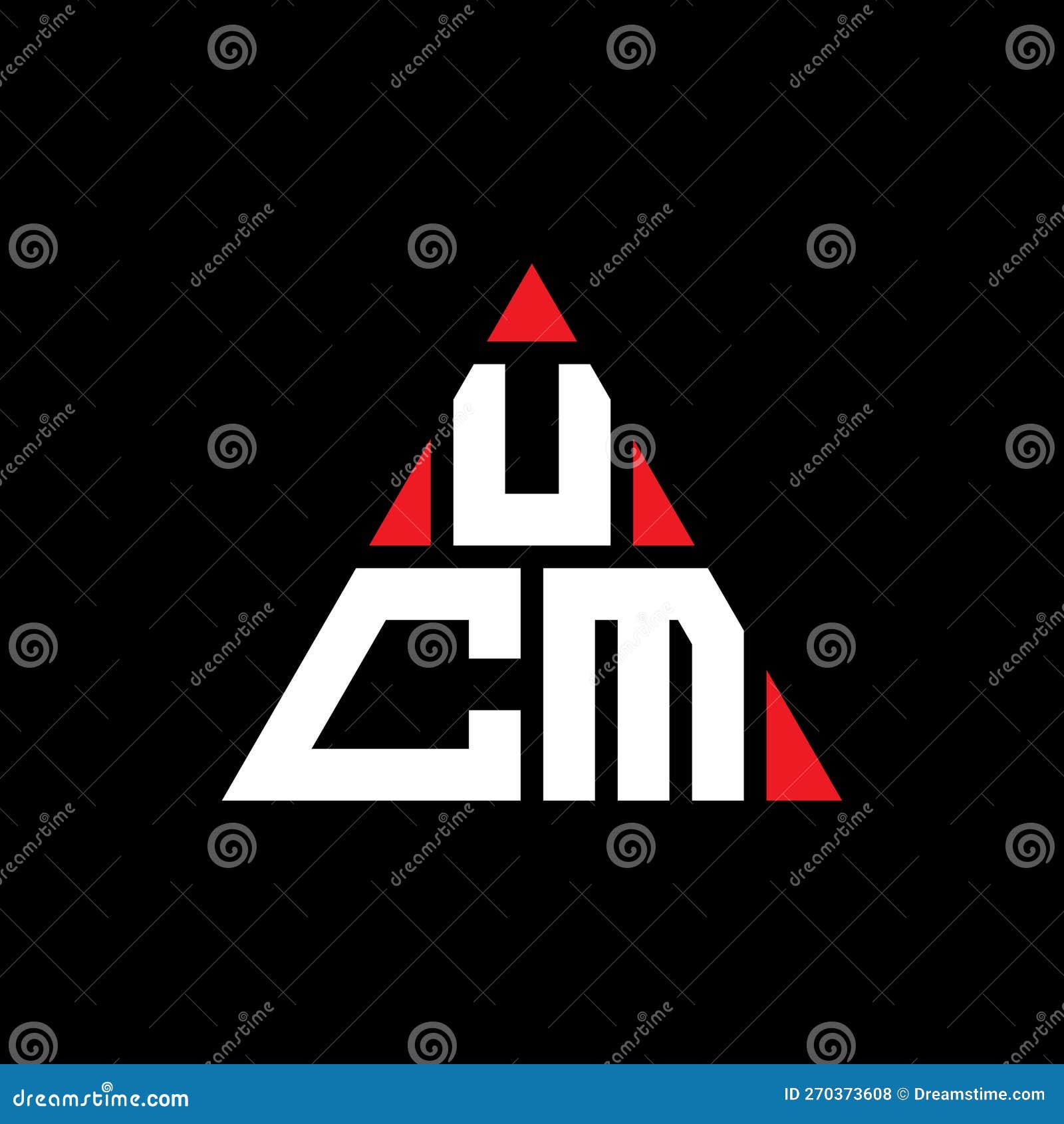 UCM Triangle Letter Logo Design with Triangle Shape. UCM Triangle Logo ...