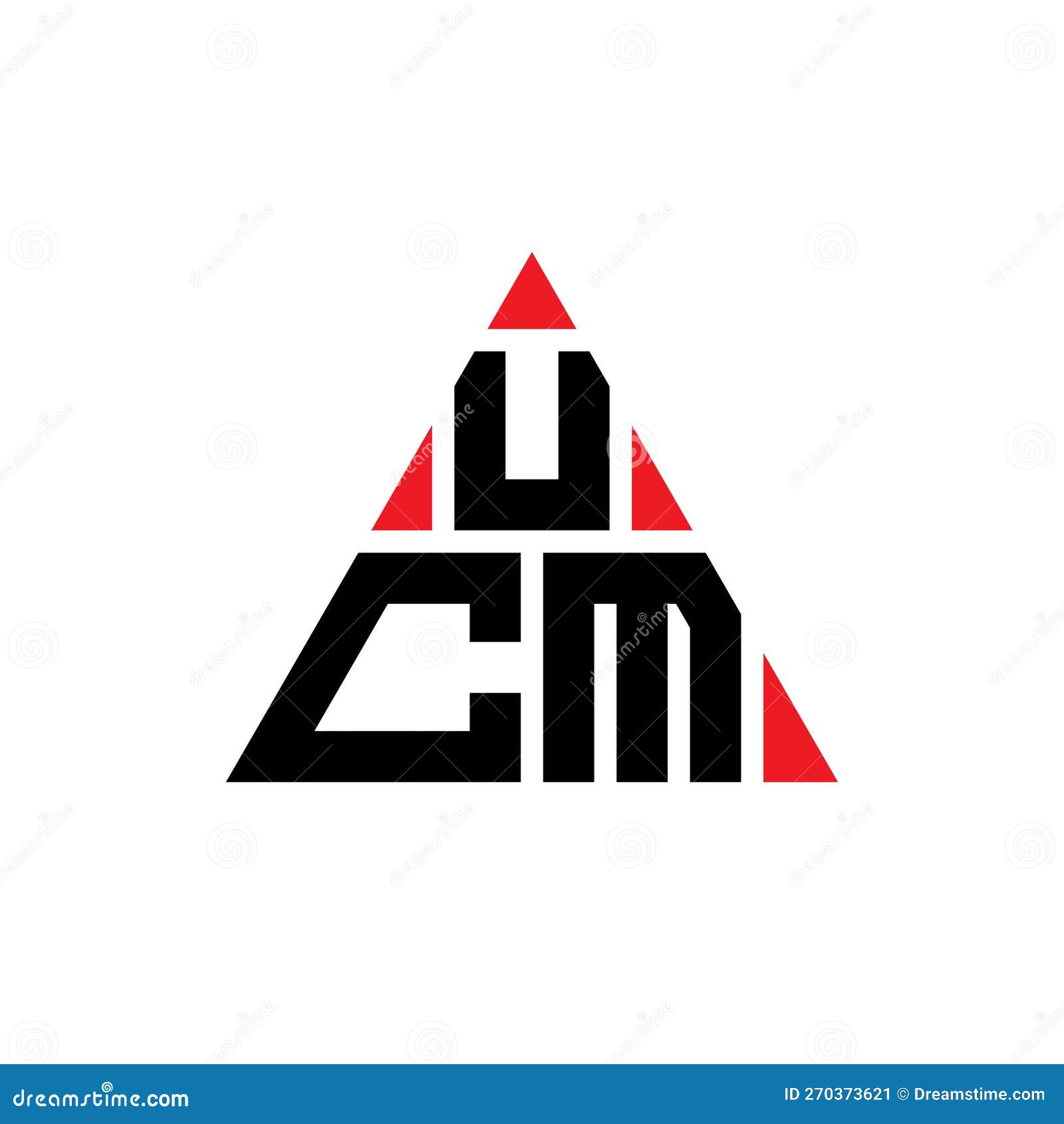 UCM Triangle Letter Logo Design with Triangle Shape. UCM Triangle Logo ...