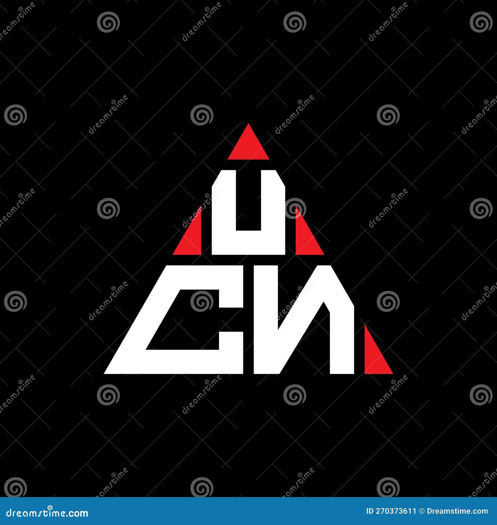 UCN Triangle Letter Logo Design with Triangle Shape. UCN Triangle Logo ...