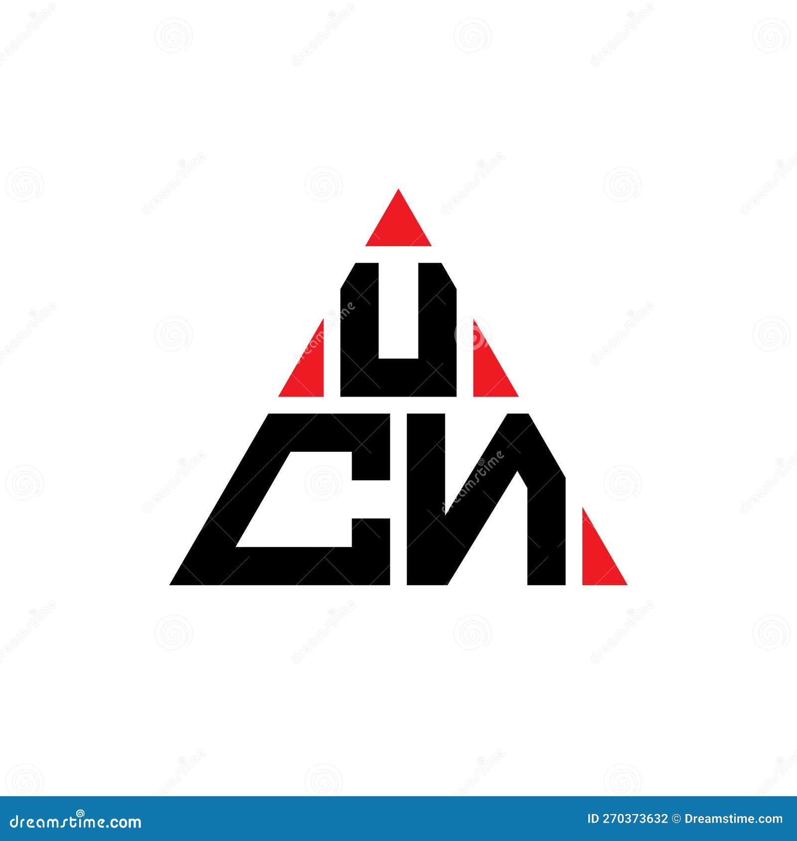UCN Triangle Letter Logo Design with Triangle Shape. UCN Triangle Logo ...