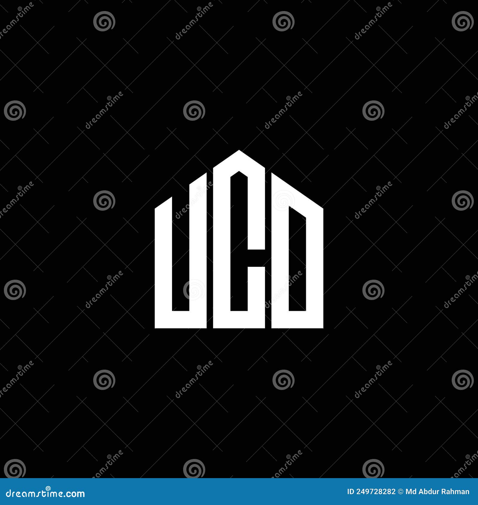 UCO Letter Logo Design on BLACK Background. UCO Creative Initials ...
