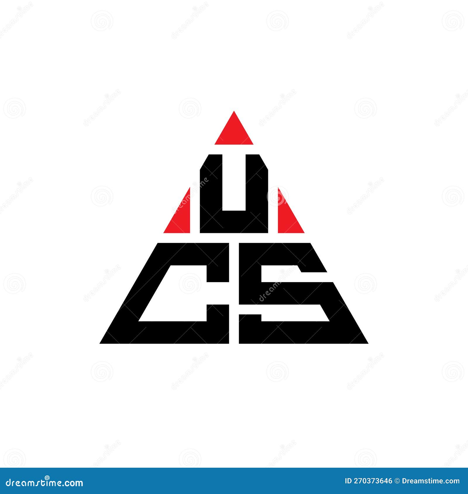 UCS Triangle Letter Logo Design with Triangle Shape. UCS Triangle Logo ...