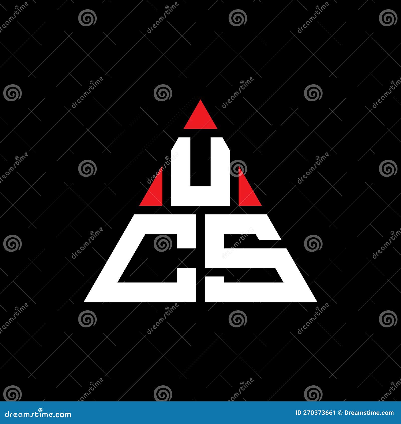UCS Triangle Letter Logo Design with Triangle Shape. UCS Triangle Logo ...