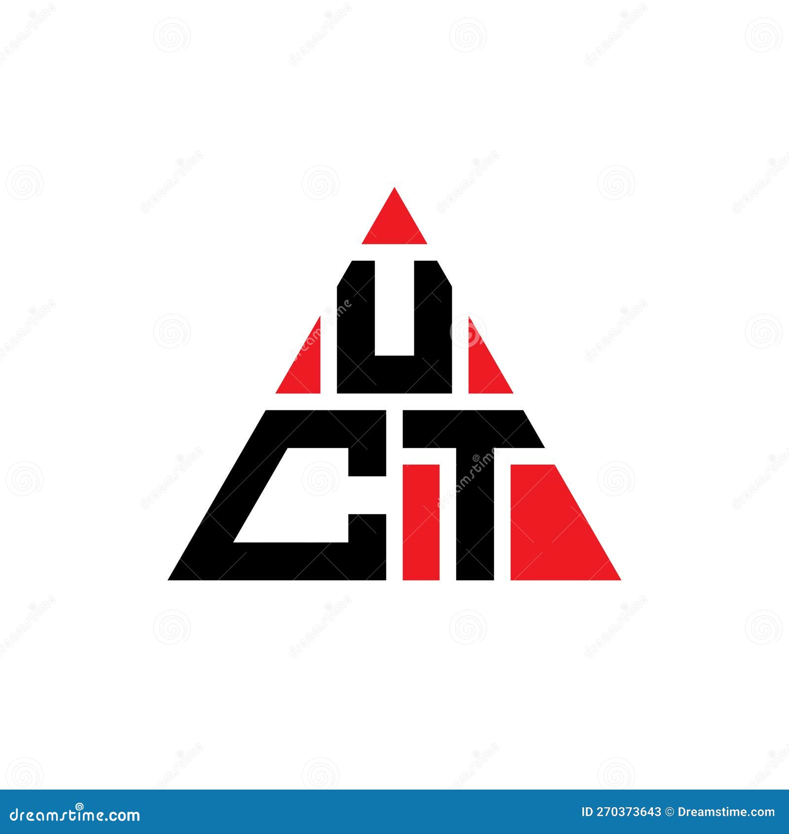 UCT Triangle Letter Logo Design with Triangle Shape. UCT Triangle Logo ...