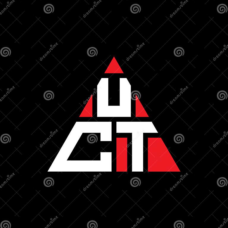 UCT Triangle Letter Logo Design with Triangle Shape. UCT Triangle Logo ...