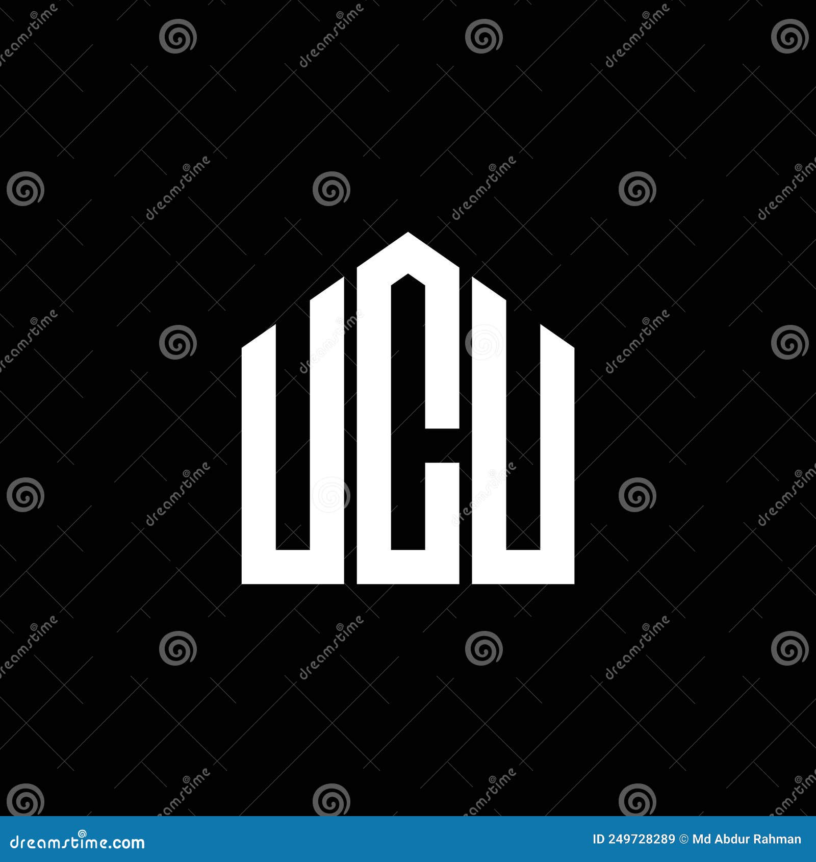 UCU Letter Logo Design on BLACK Background. UCU Creative Initials ...