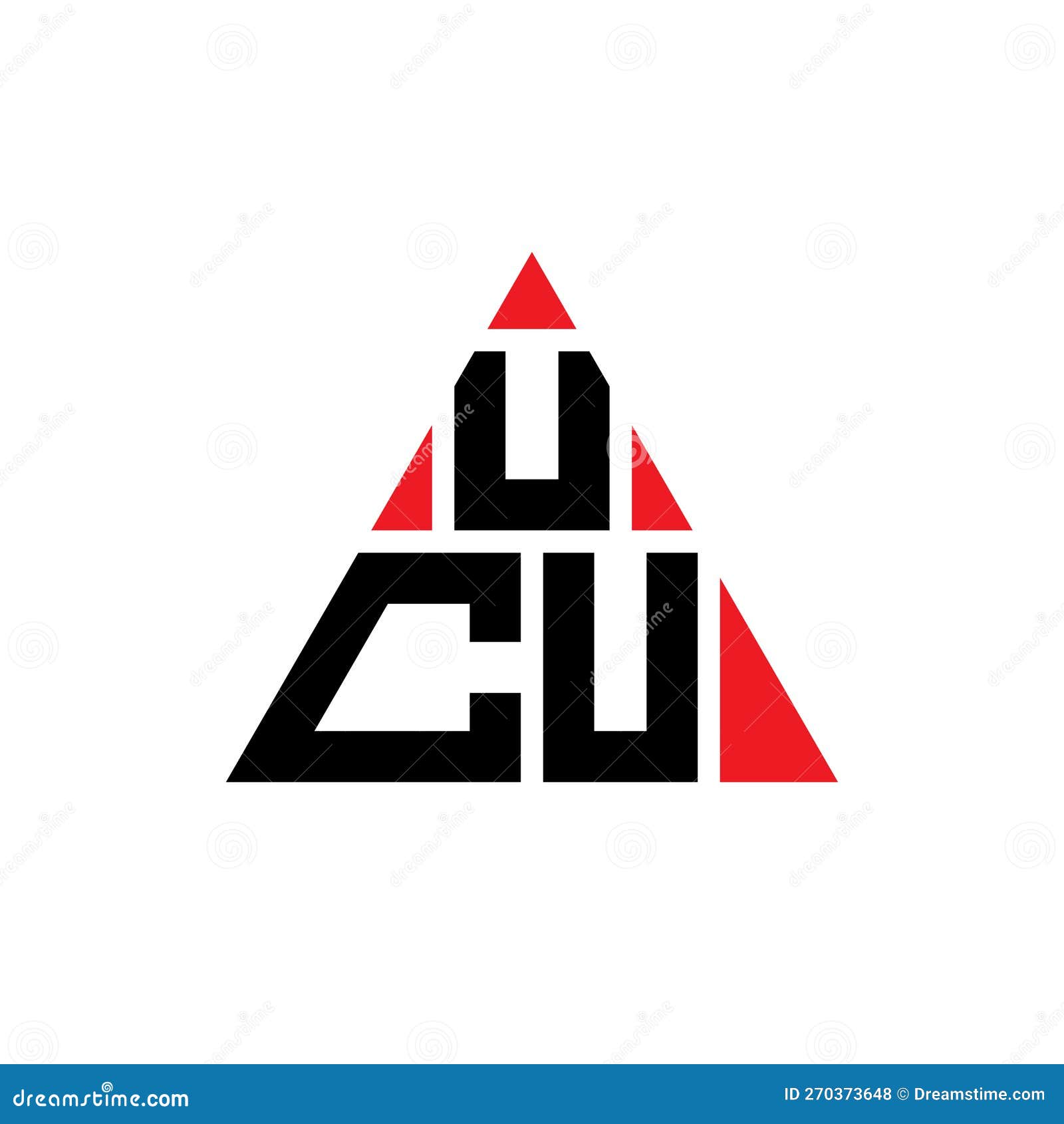 UCU Triangle Letter Logo Design with Triangle Shape. UCU Triangle Logo ...