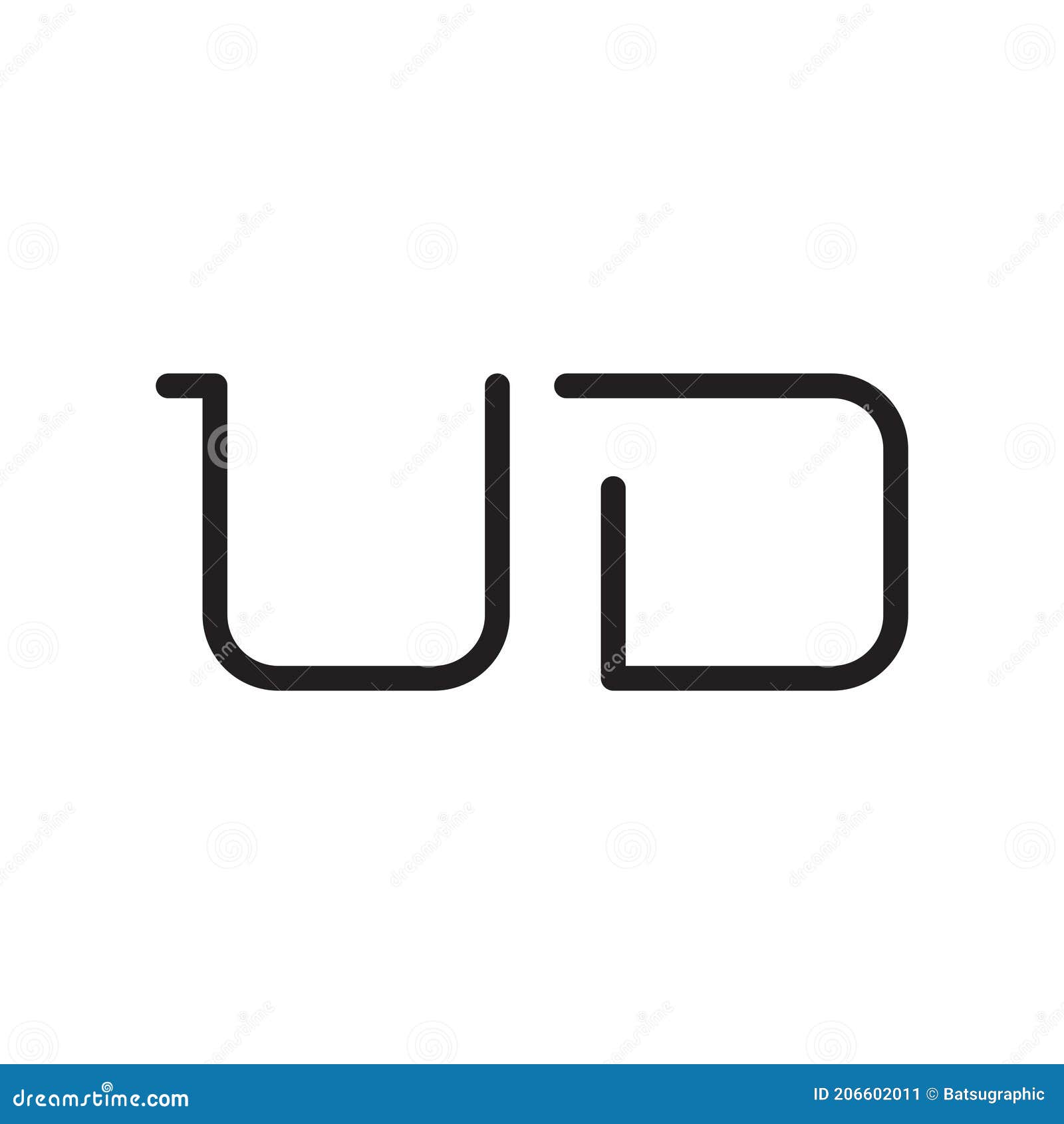 Ud Initial Letter Vector Logo Icon Stock Vector - Illustration of ...