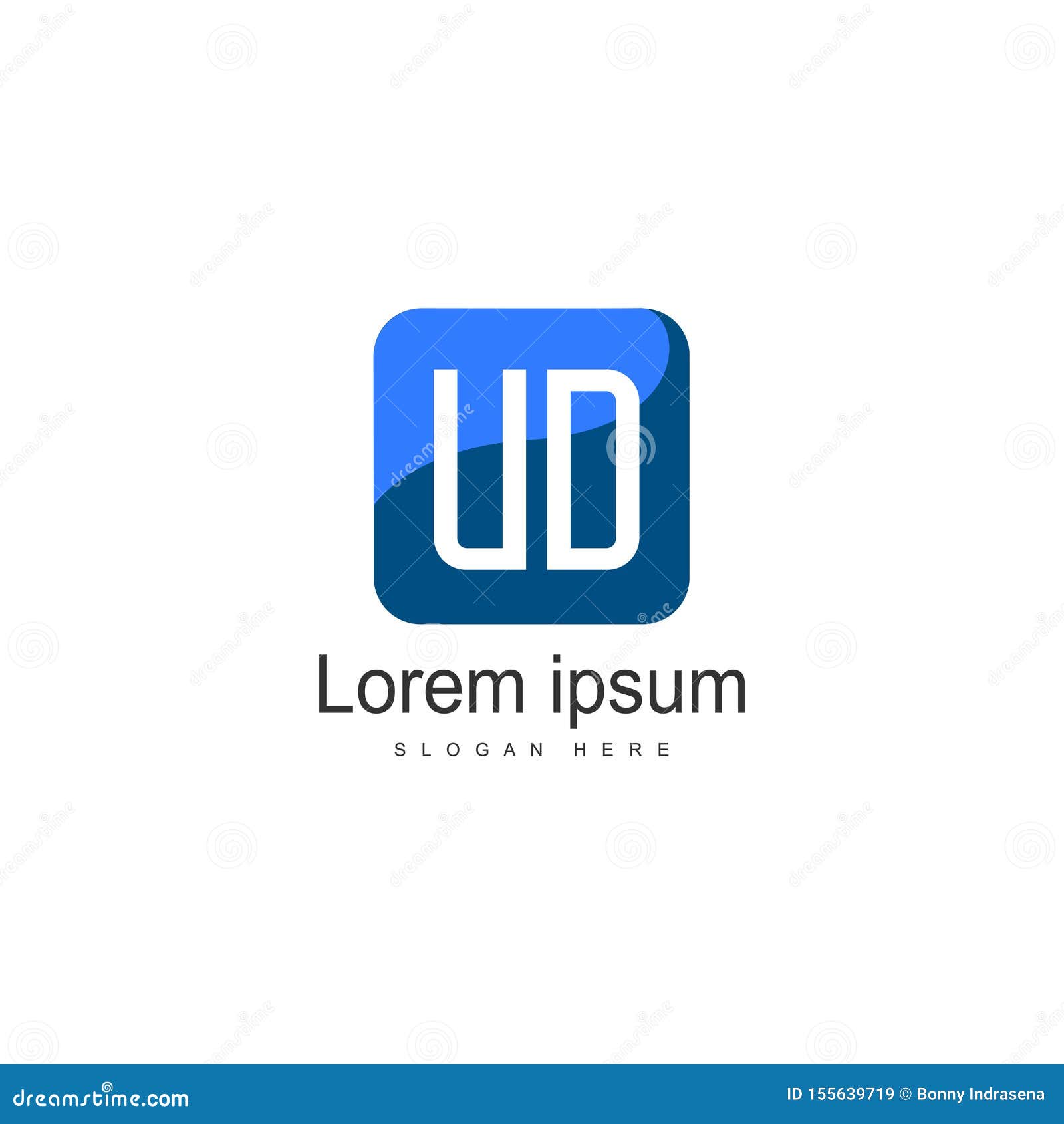 UD Letter Logo Design. Creative Modern UD Letters Icon Illustration ...