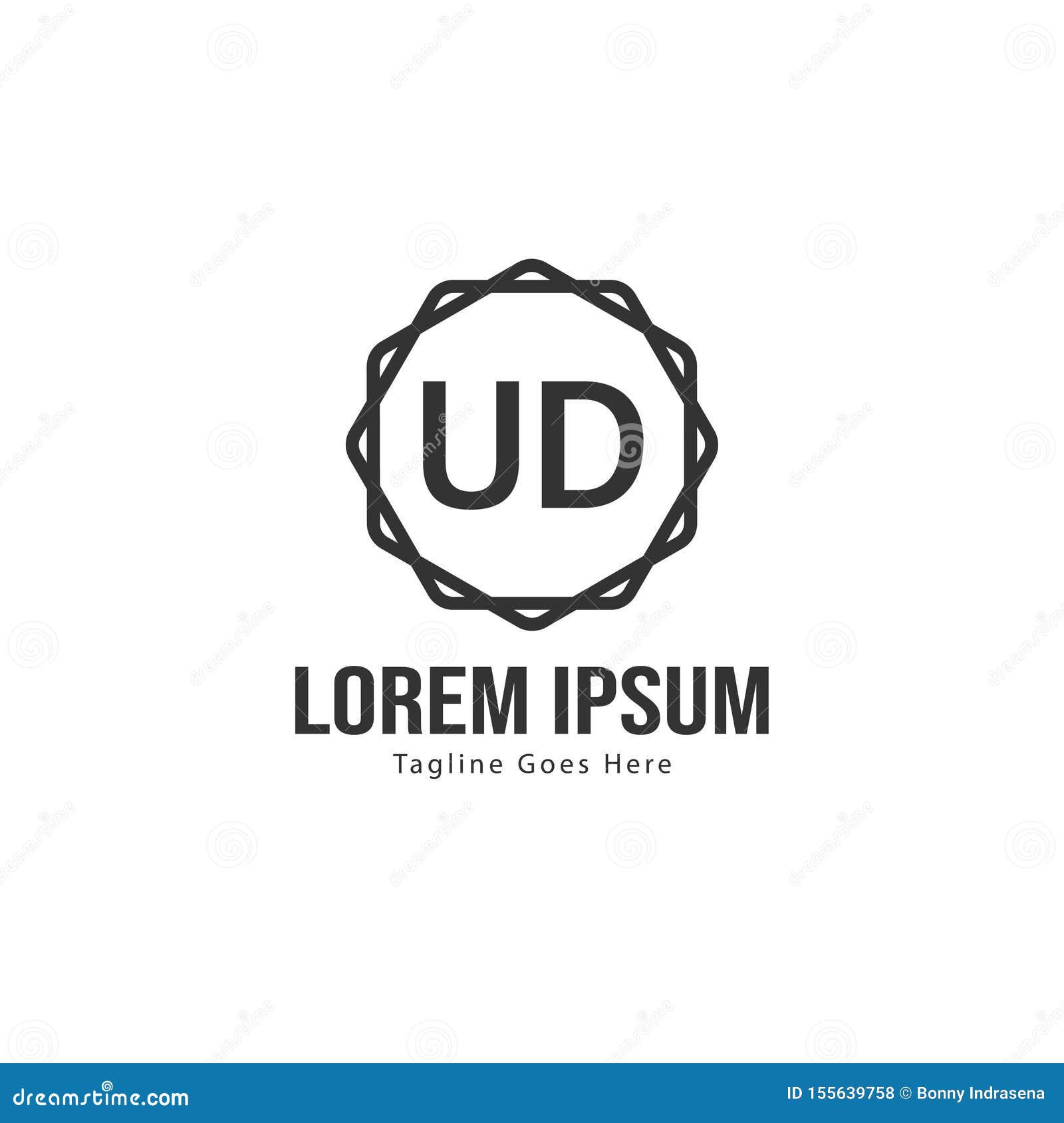 UD Letter Logo Design. Creative Modern UD Letters Icon Illustration ...