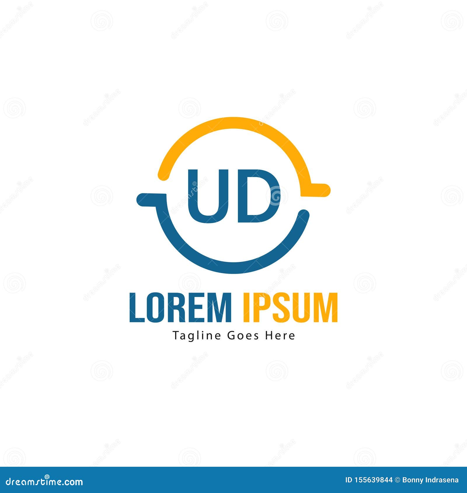 UD Letter Logo Design. Creative Modern UD Letters Icon Illustration ...