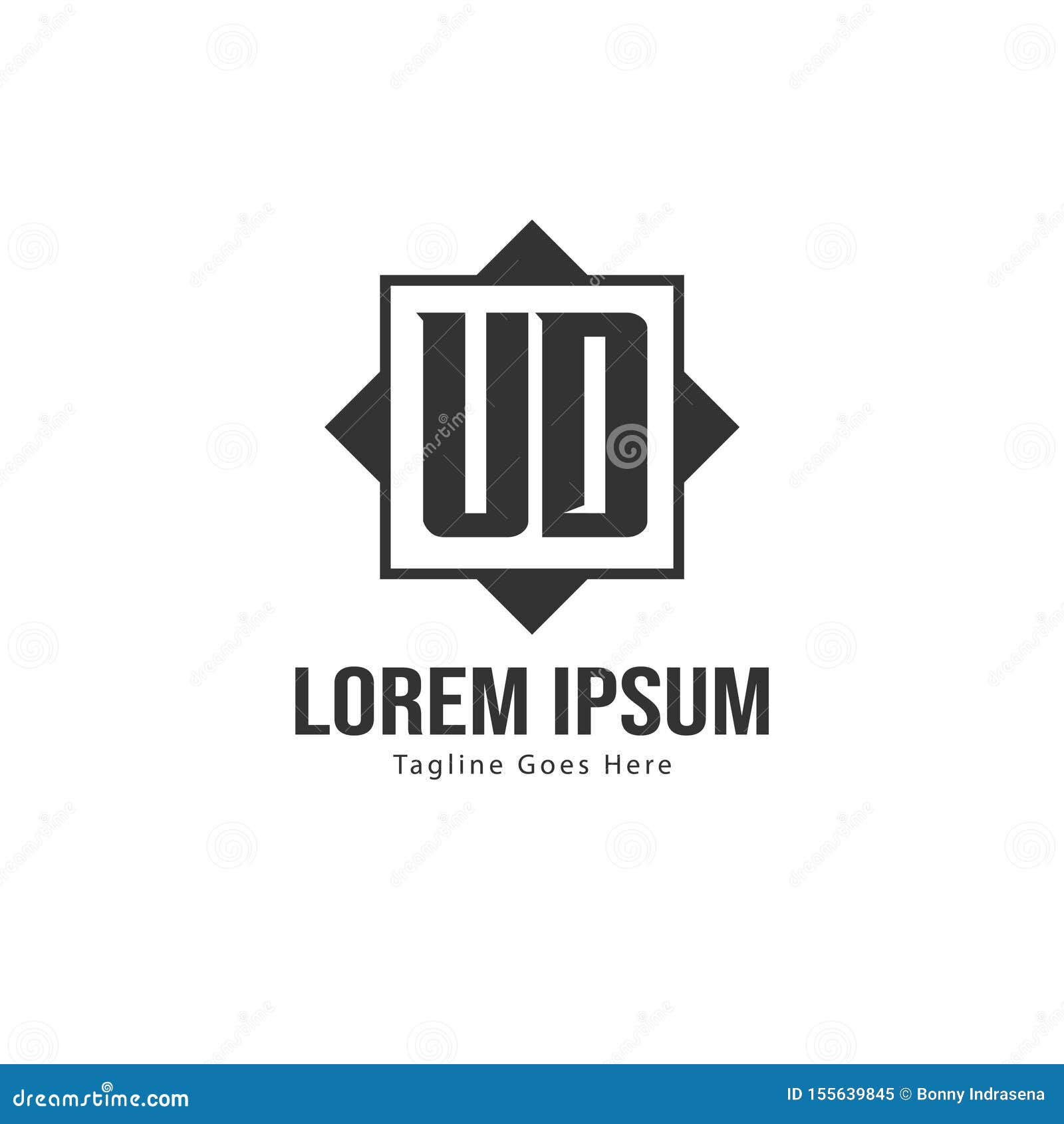 UD Letter Logo Design. Creative Modern UD Letters Icon Illustration ...