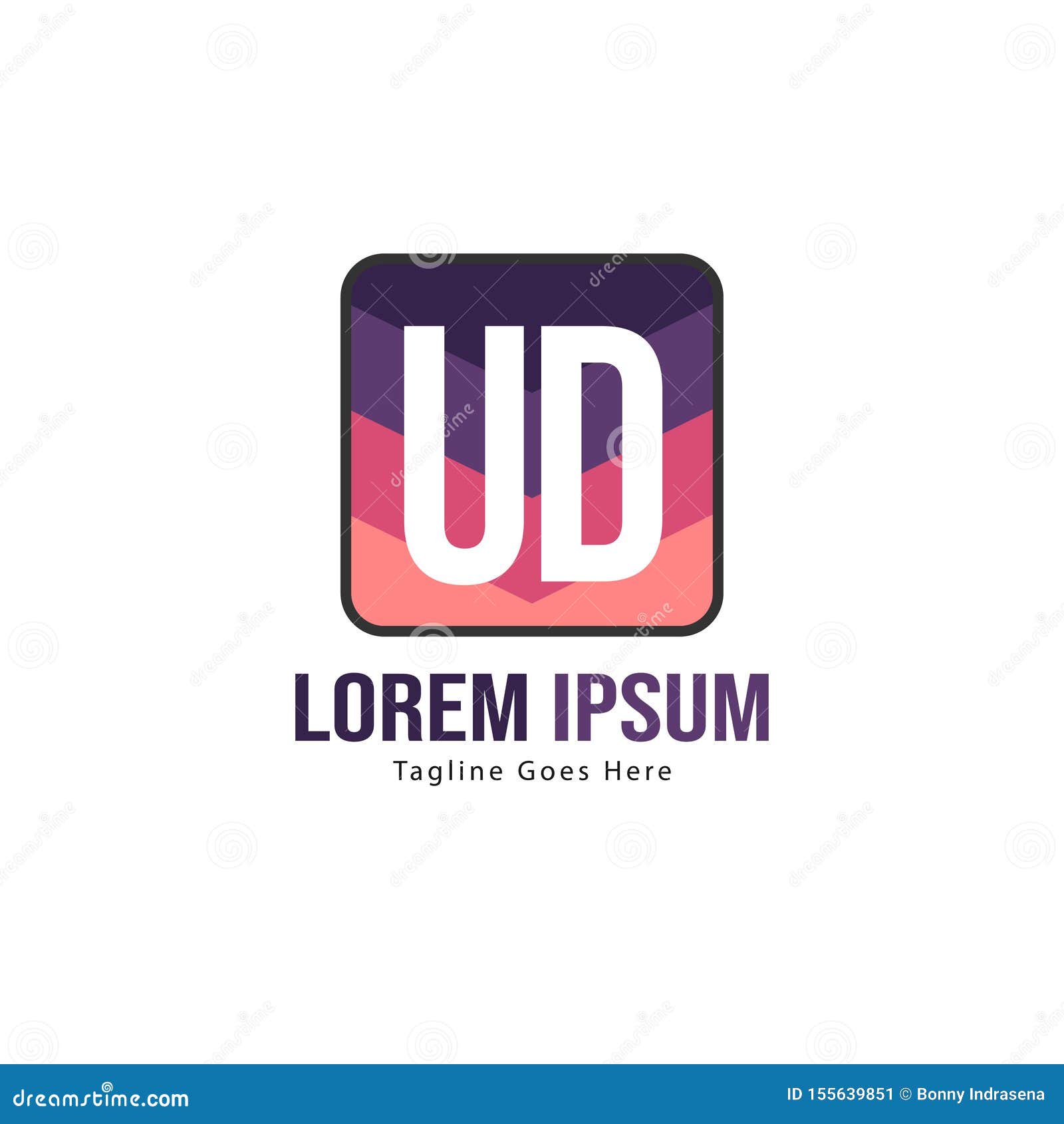UD Letter Logo Design. Creative Modern UD Letters Icon Illustration ...