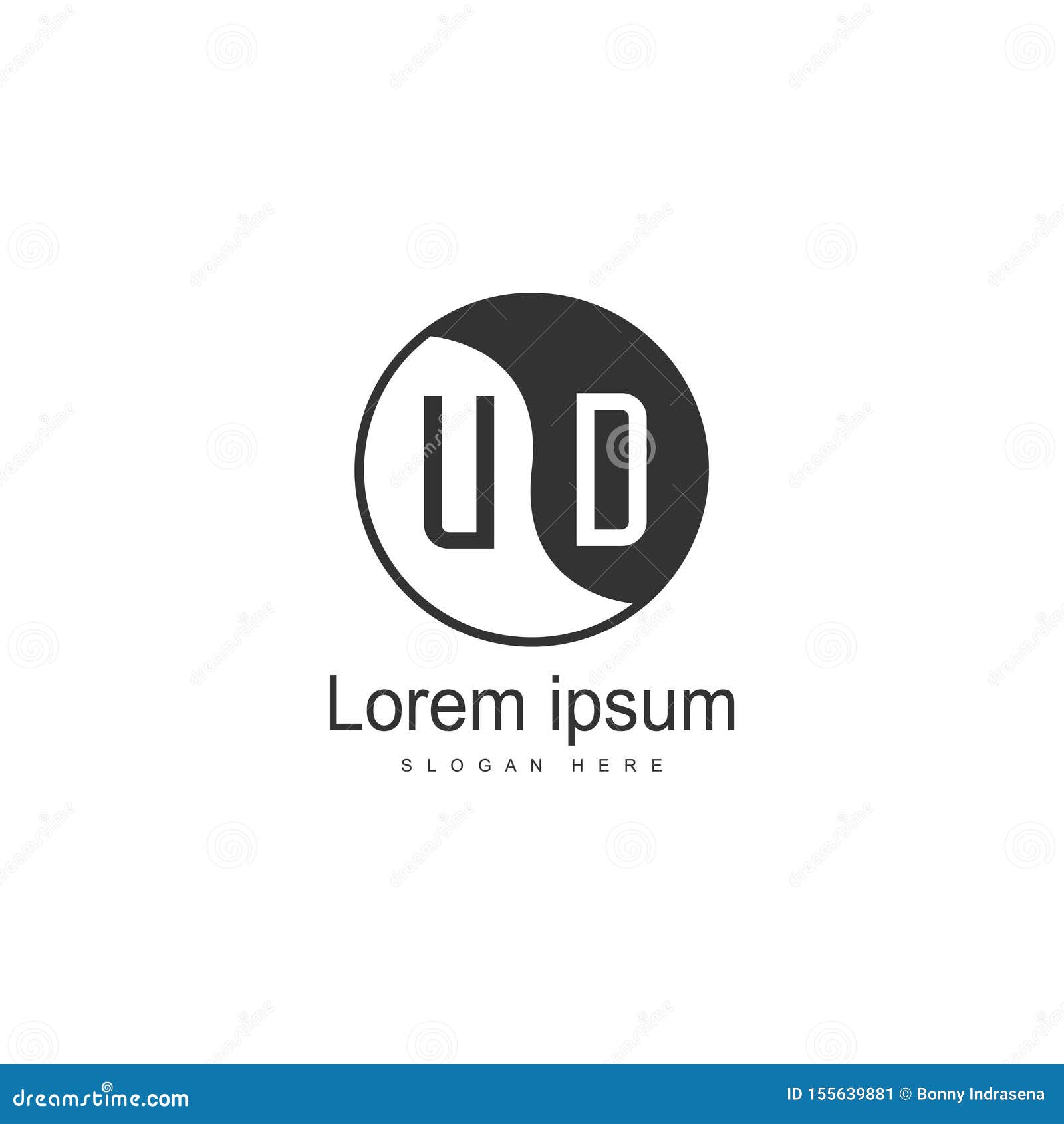 UD Letter Logo Design. Creative Modern UD Letters Icon Illustration ...
