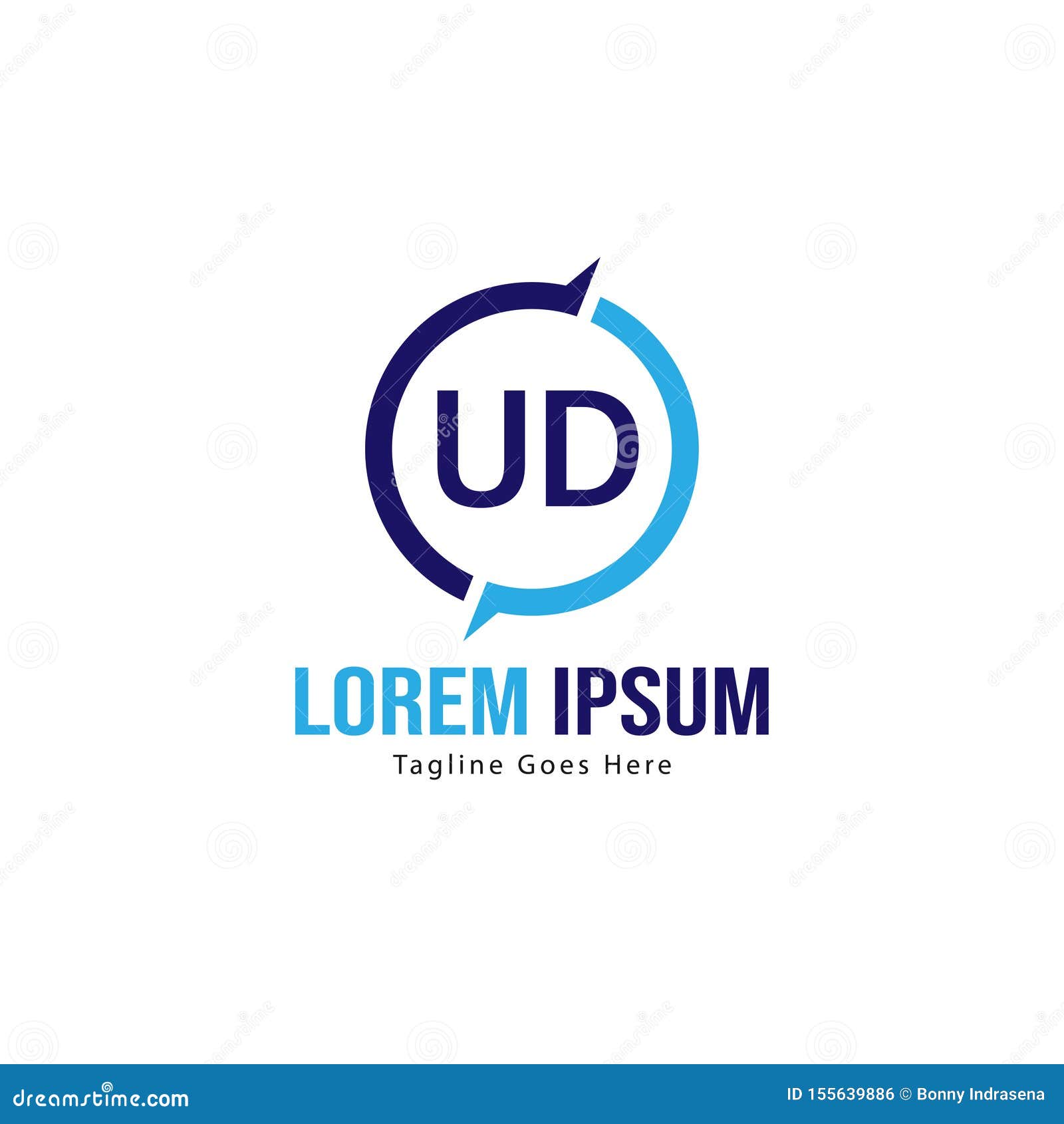 UD Letter Logo Design. Creative Modern UD Letters Icon Illustration ...