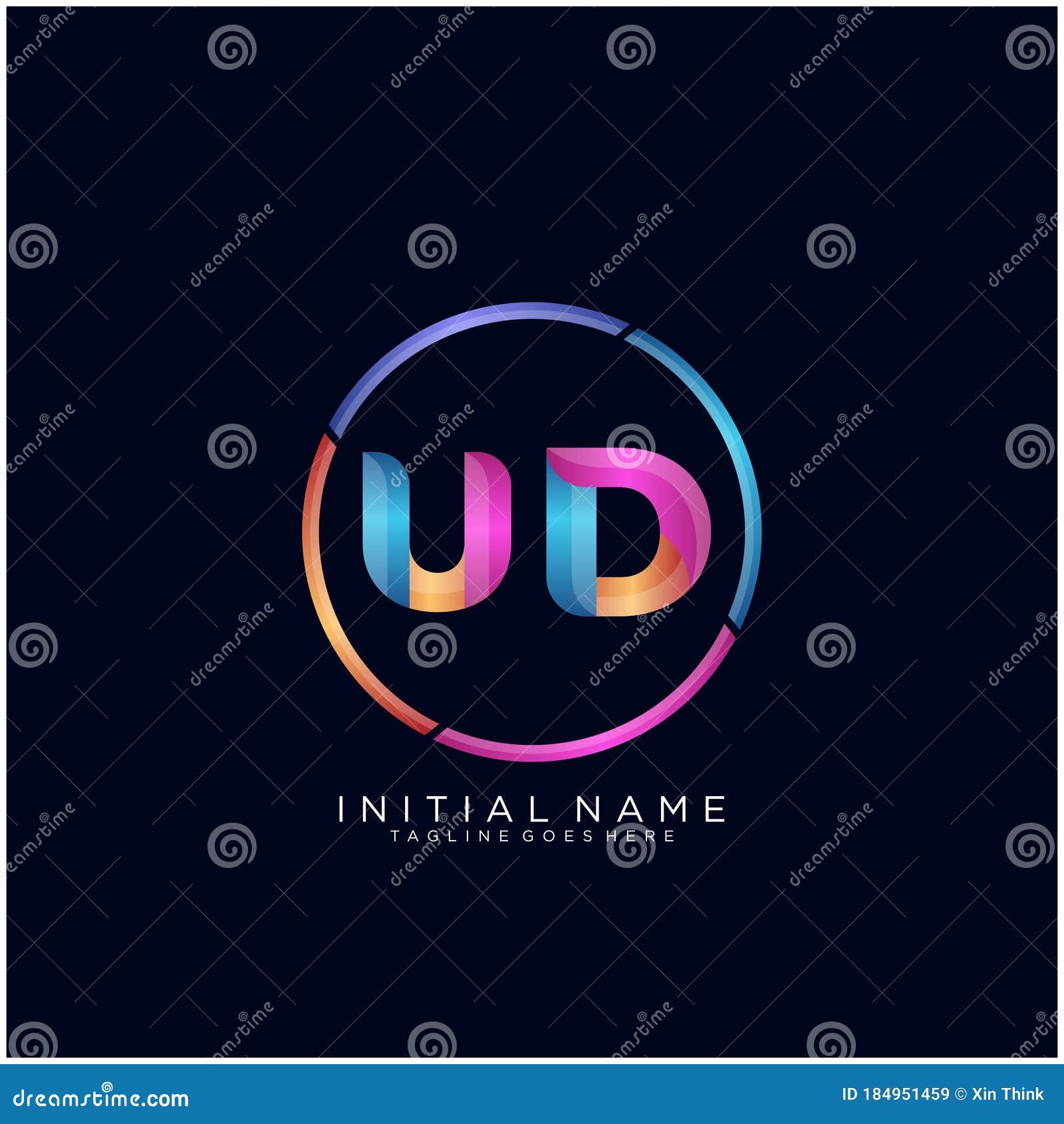 UD Letter Logo Icon Design Template Elements Stock Vector ...