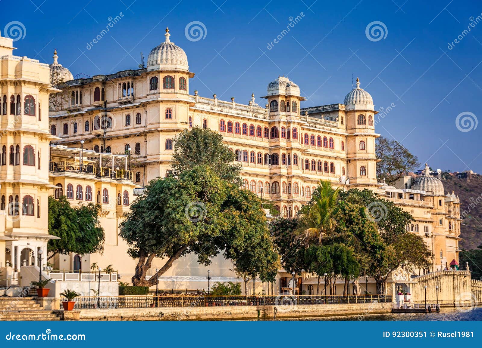 Udaipur castle India. stock image. Image of hotel, holiday - 92300351