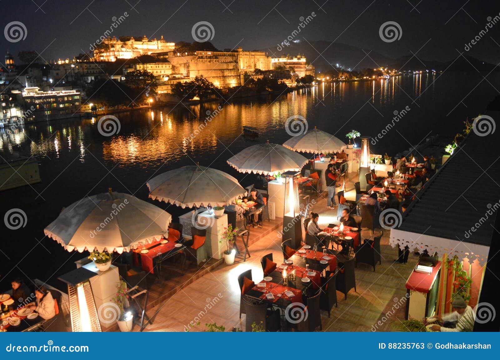 Udaipur City editorial stock photo. Image of night, view - 88235763