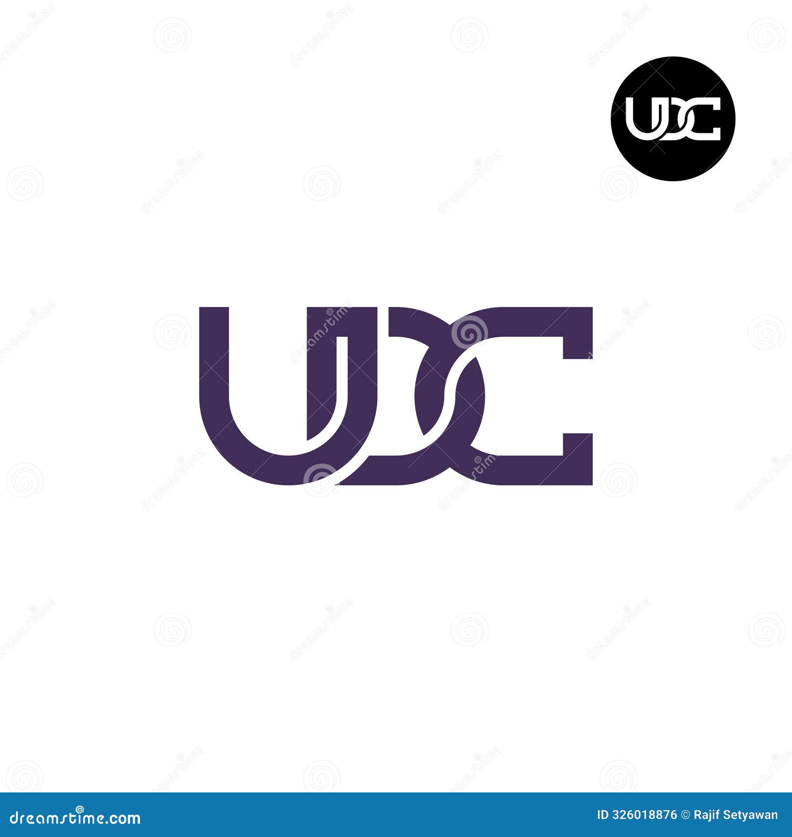 UDC Logo Letter Monogram Design Stock Vector - Illustration of initials ...