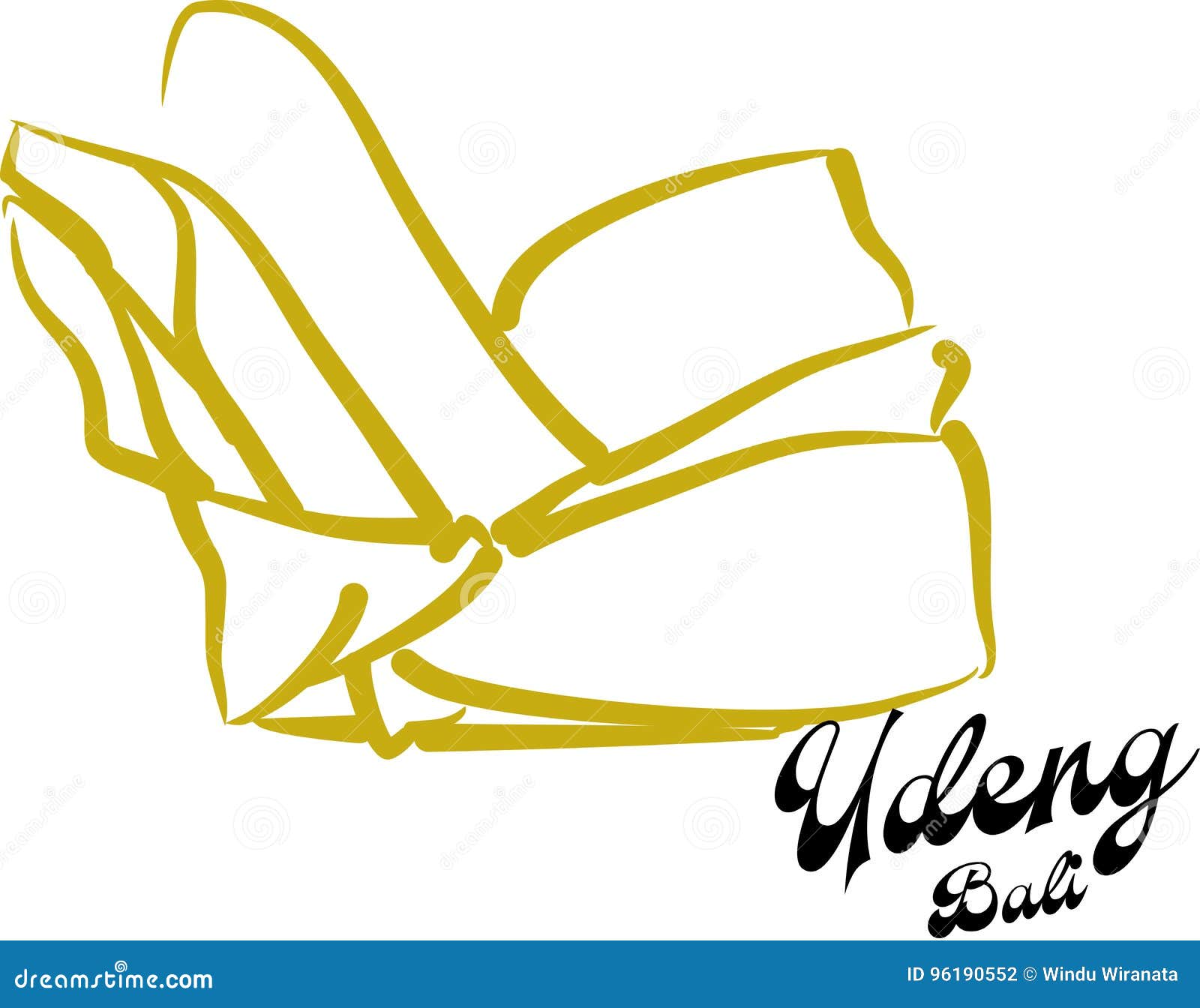 Udeng Bali ilustración del vector. Ilustración de tradicional - 96190552