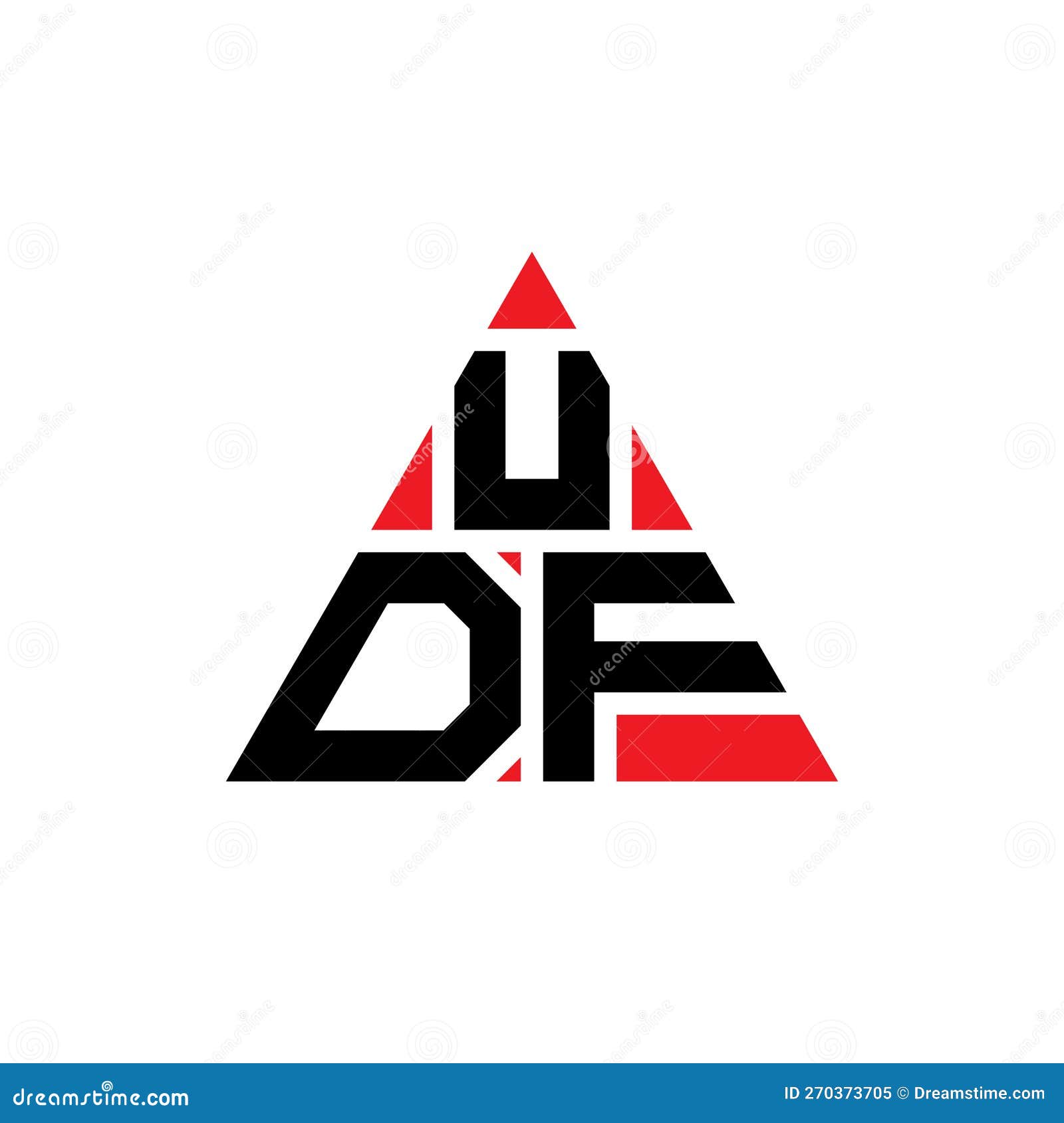 UDF Triangle Letter Logo Design with Triangle Shape. UDF Triangle Logo ...