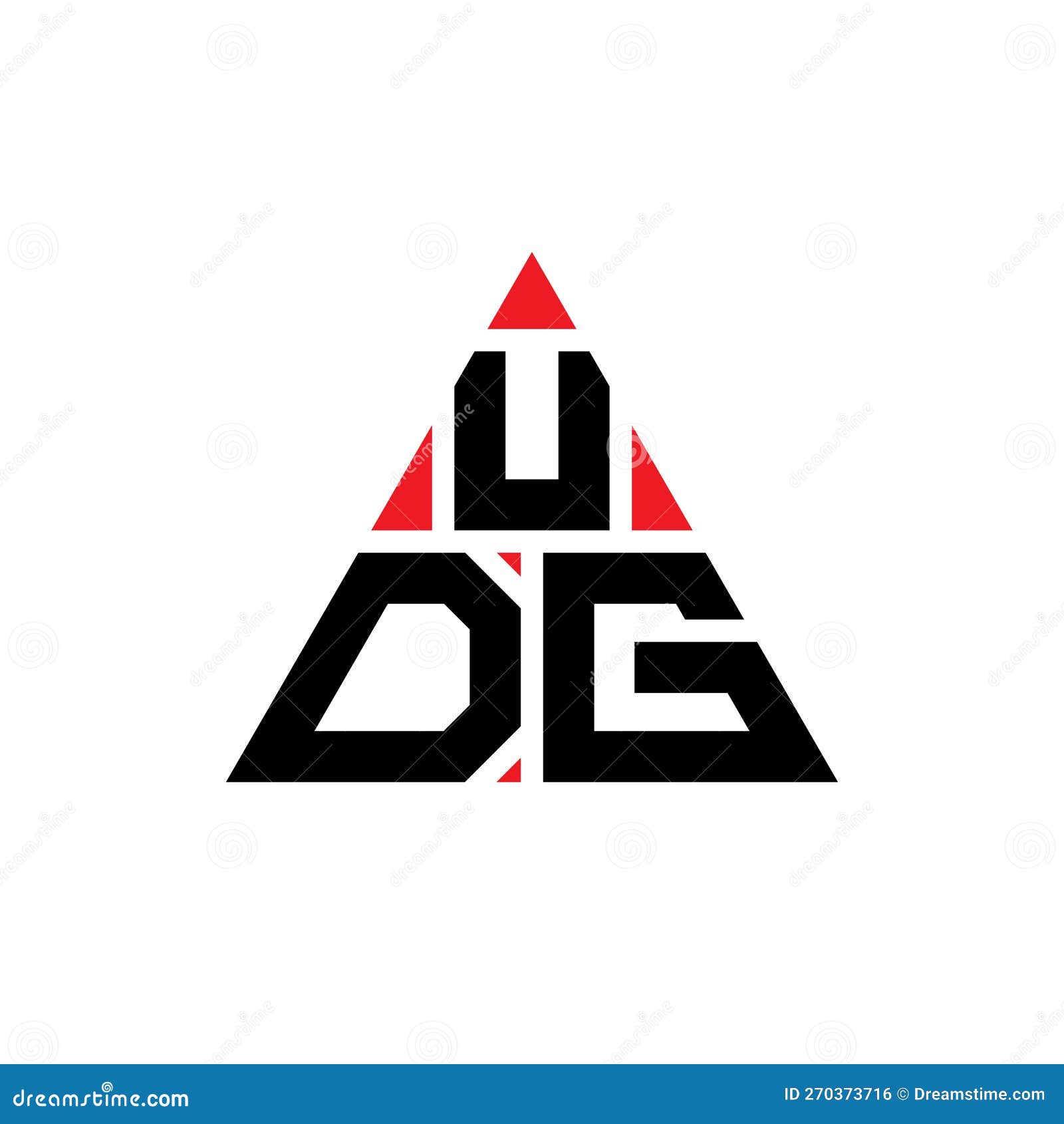 UDG Triangle Letter Logo Design with Triangle Shape. UDG Triangle Logo ...