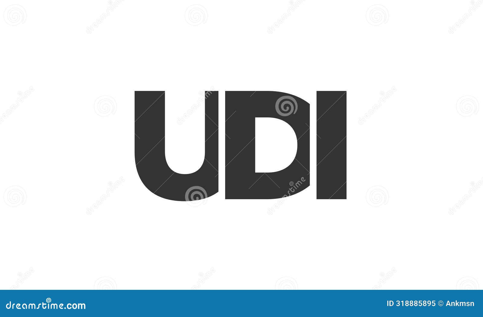UDI Logo Design Template with Strong and Modern Bold Text. Initial ...