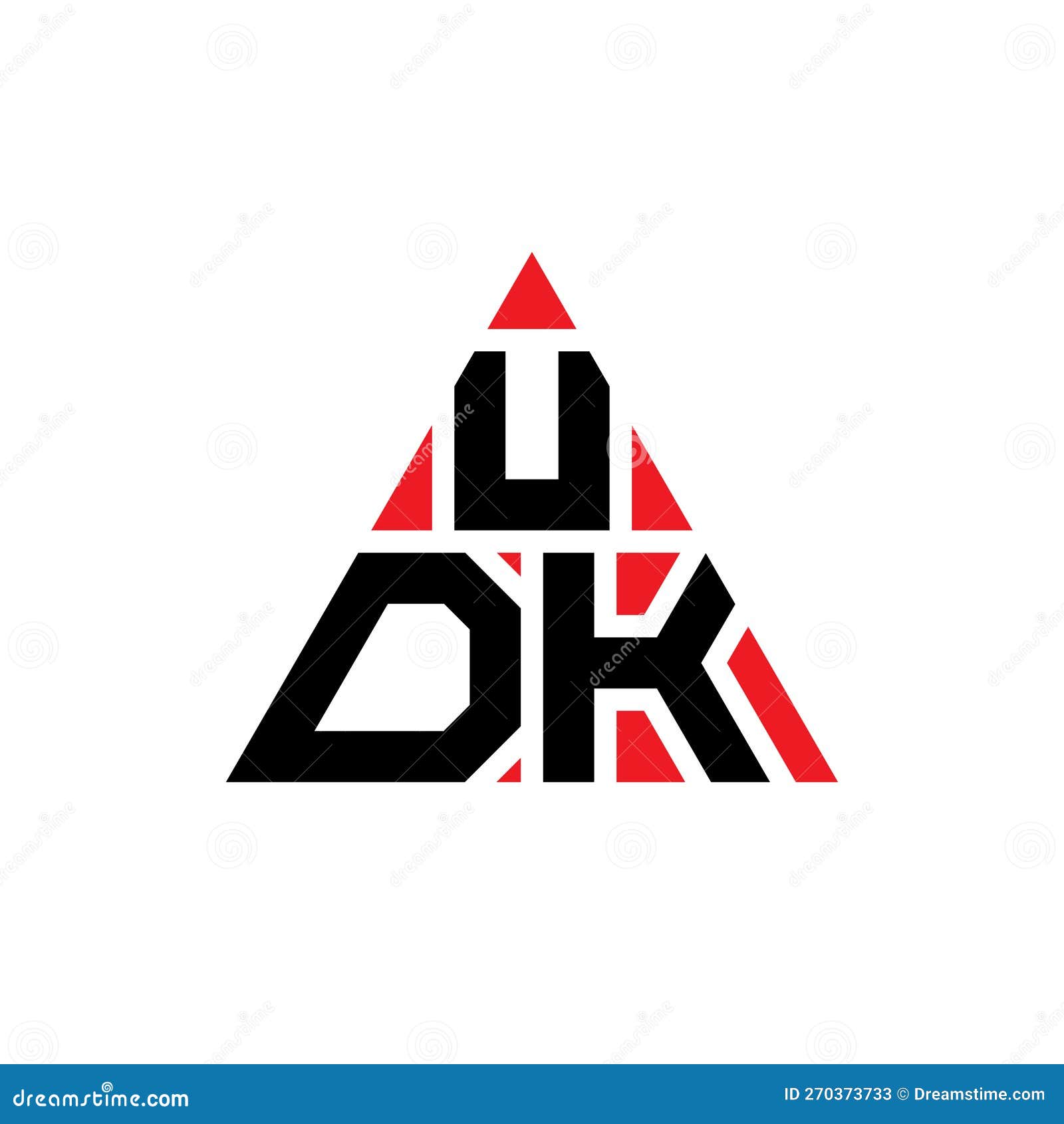 UDK Triangle Letter Logo Design with Triangle Shape. UDK Triangle Logo ...