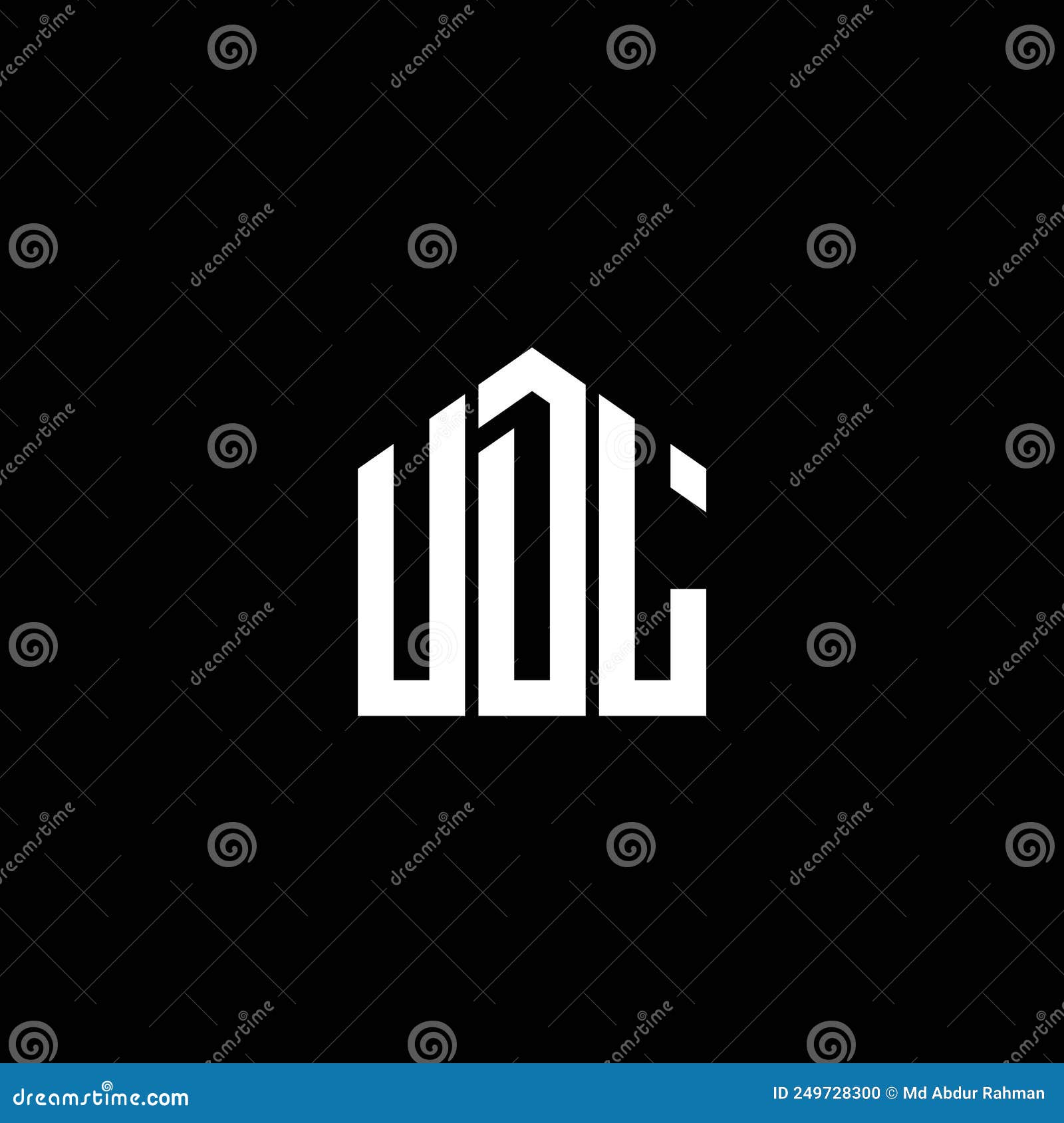 UDL Letter Logo Design on BLACK Background. UDL Creative Initials ...