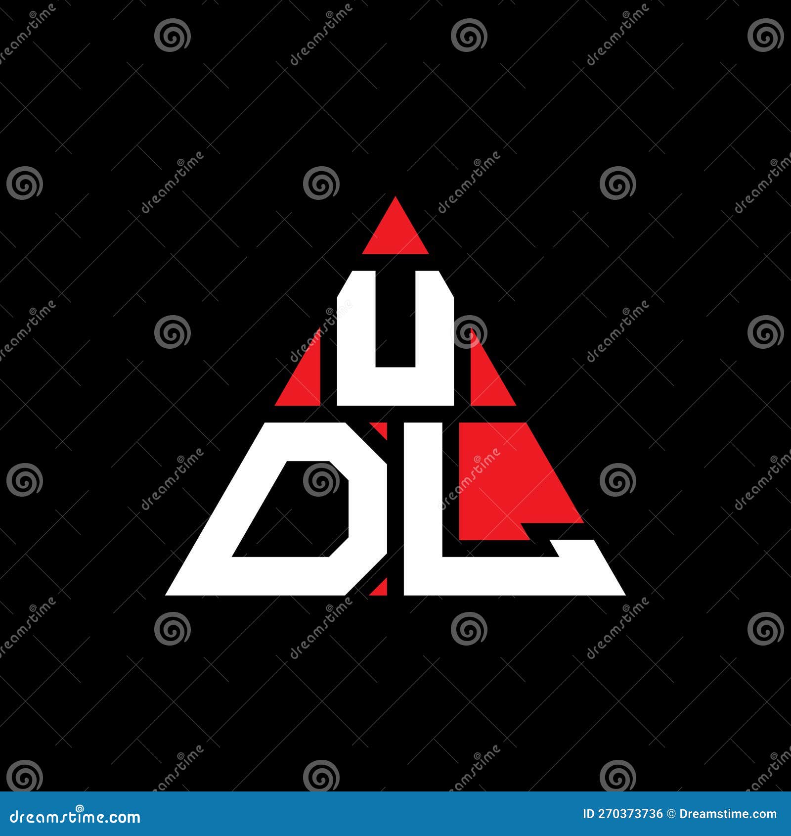UDL Triangle Letter Logo Design with Triangle Shape. UDL Triangle Logo ...
