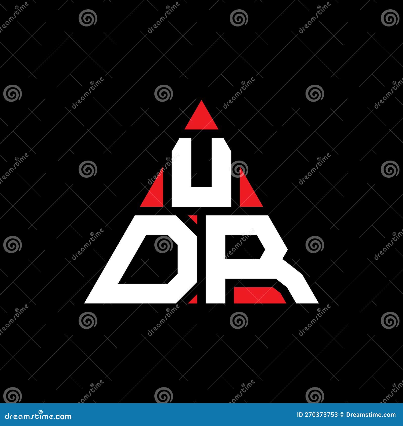 UDR Triangle Letter Logo Design with Triangle Shape. UDR Triangle Logo ...