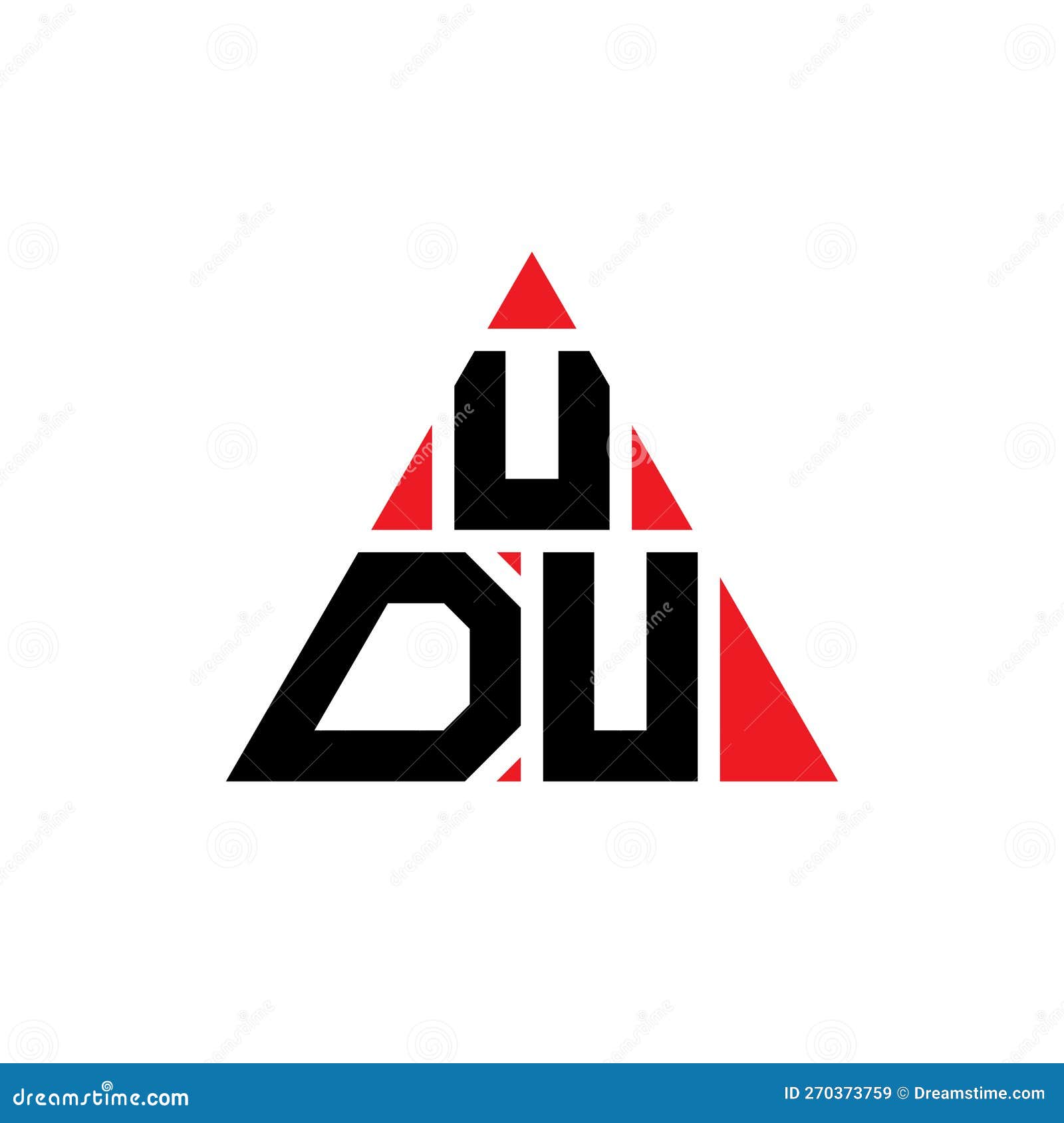 UDU Triangle Letter Logo Design with Triangle Shape. UDU Triangle Logo ...