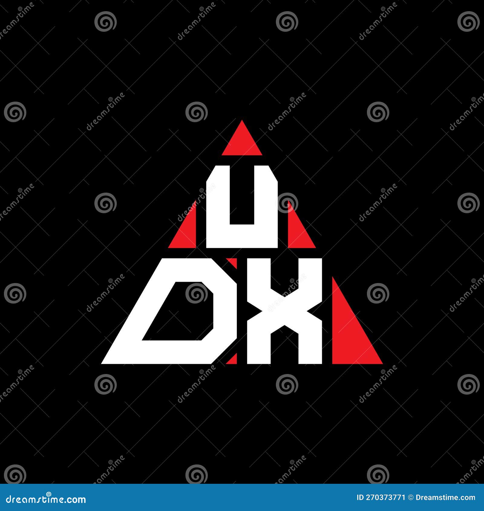 UDX Triangle Letter Logo Design with Triangle Shape. UDX Triangle Logo ...