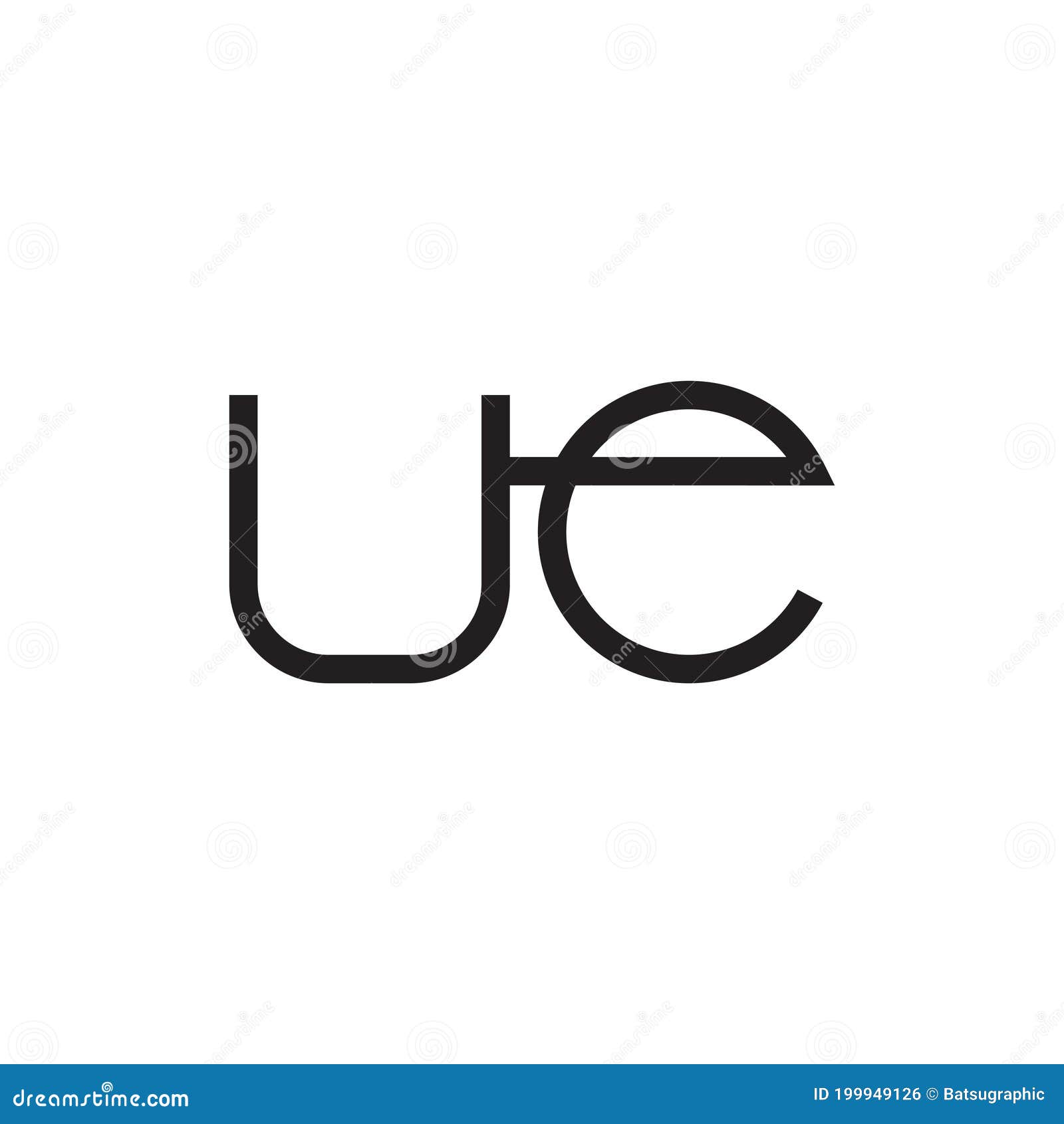 Ue Initial Letter Vector Logo Icon Stock Vector - Illustration of ...