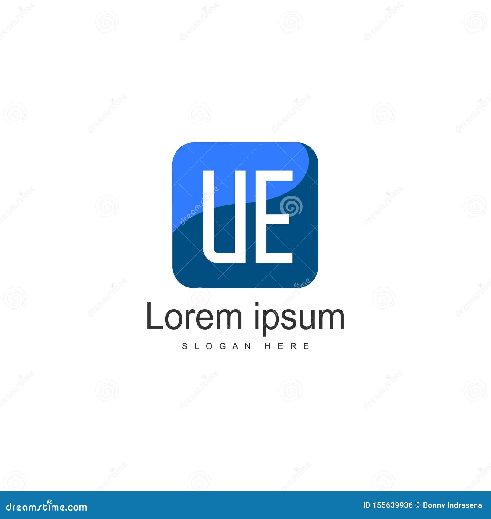 UE Letter Logo Design. Creative Modern UE Letters Icon Illustration ...
