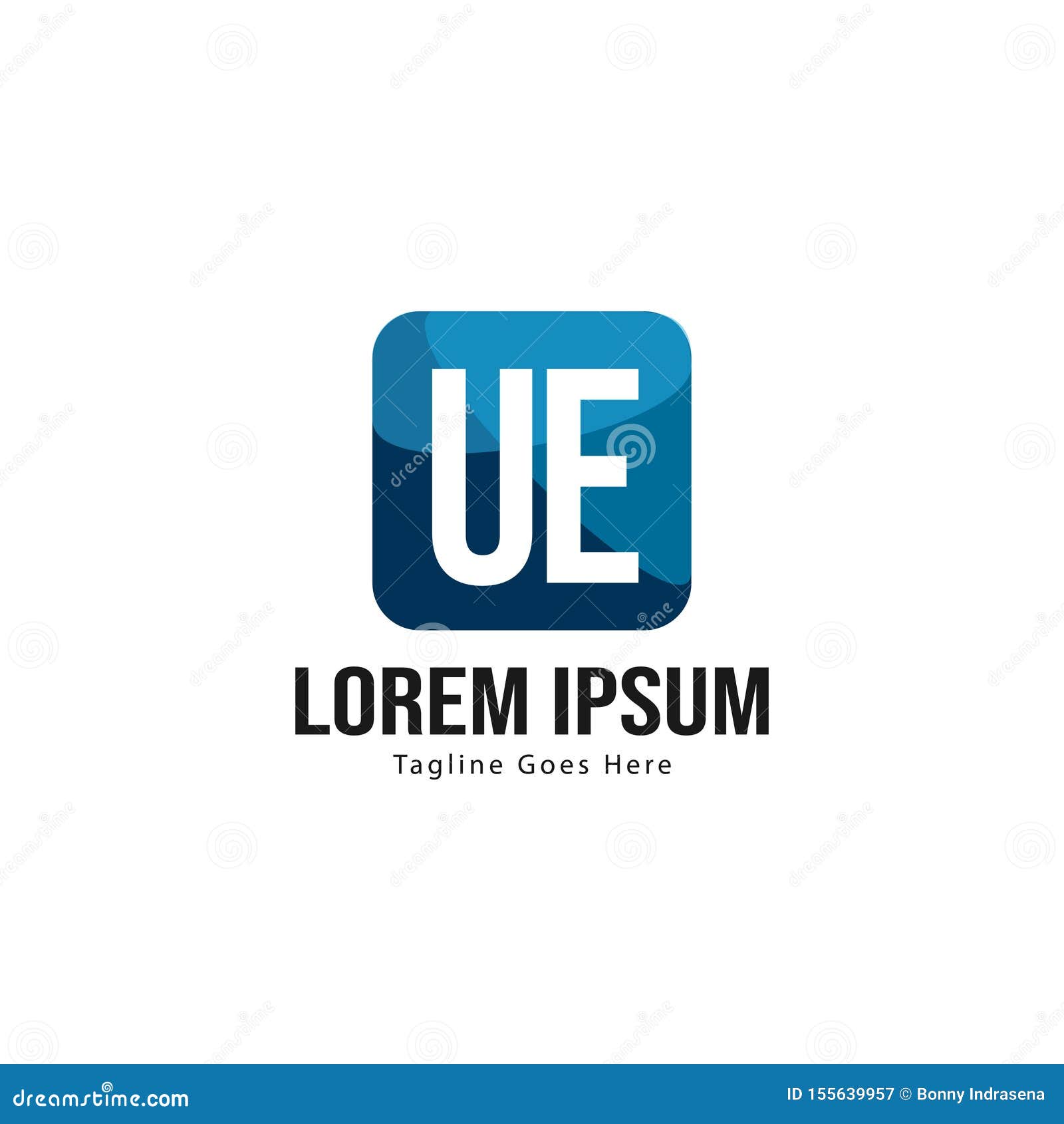 UE Letter Logo Design. Creative Modern UE Letters Icon Illustration ...