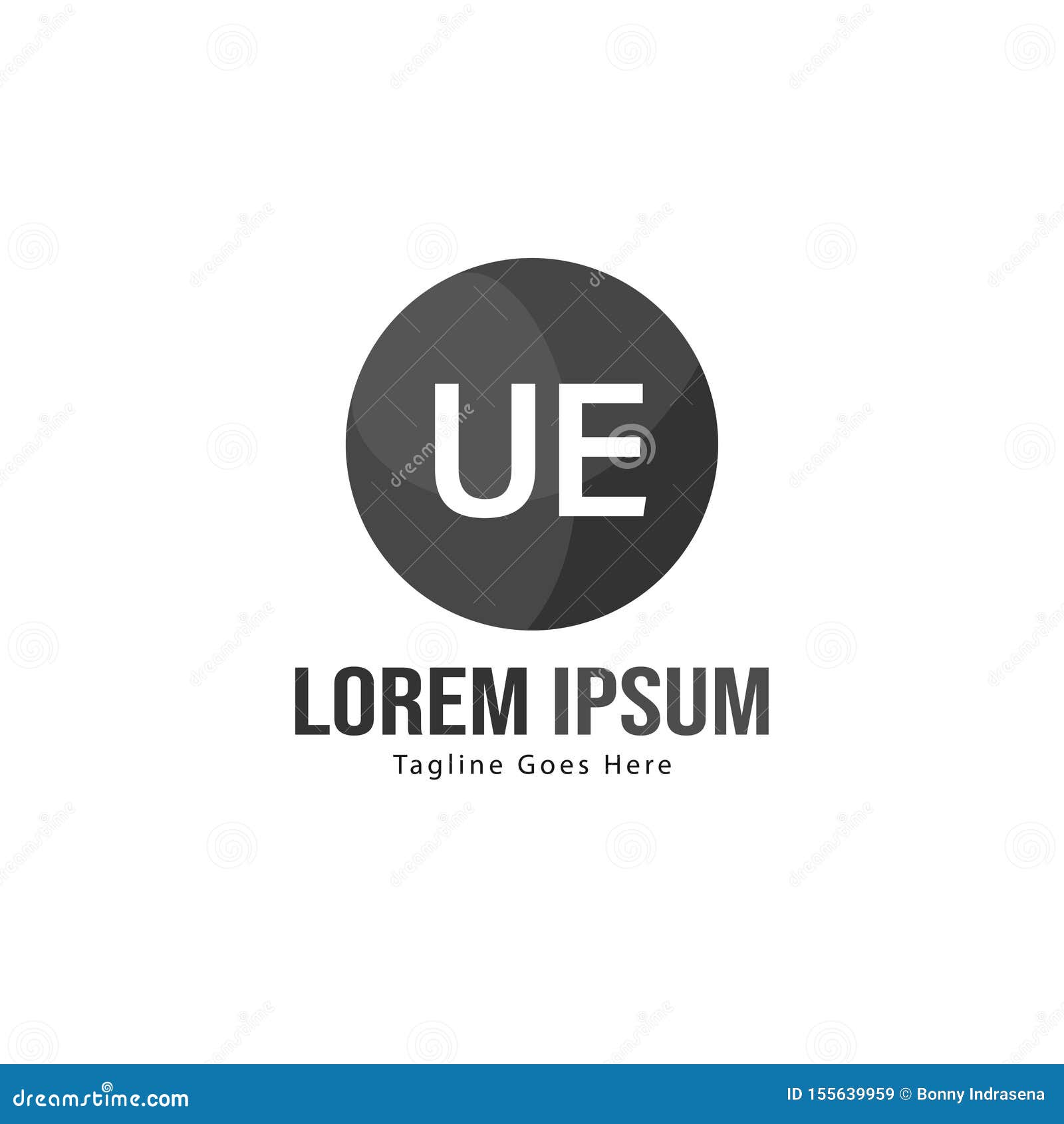 UE Letter Logo Design. Creative Modern UE Letters Icon Illustration ...