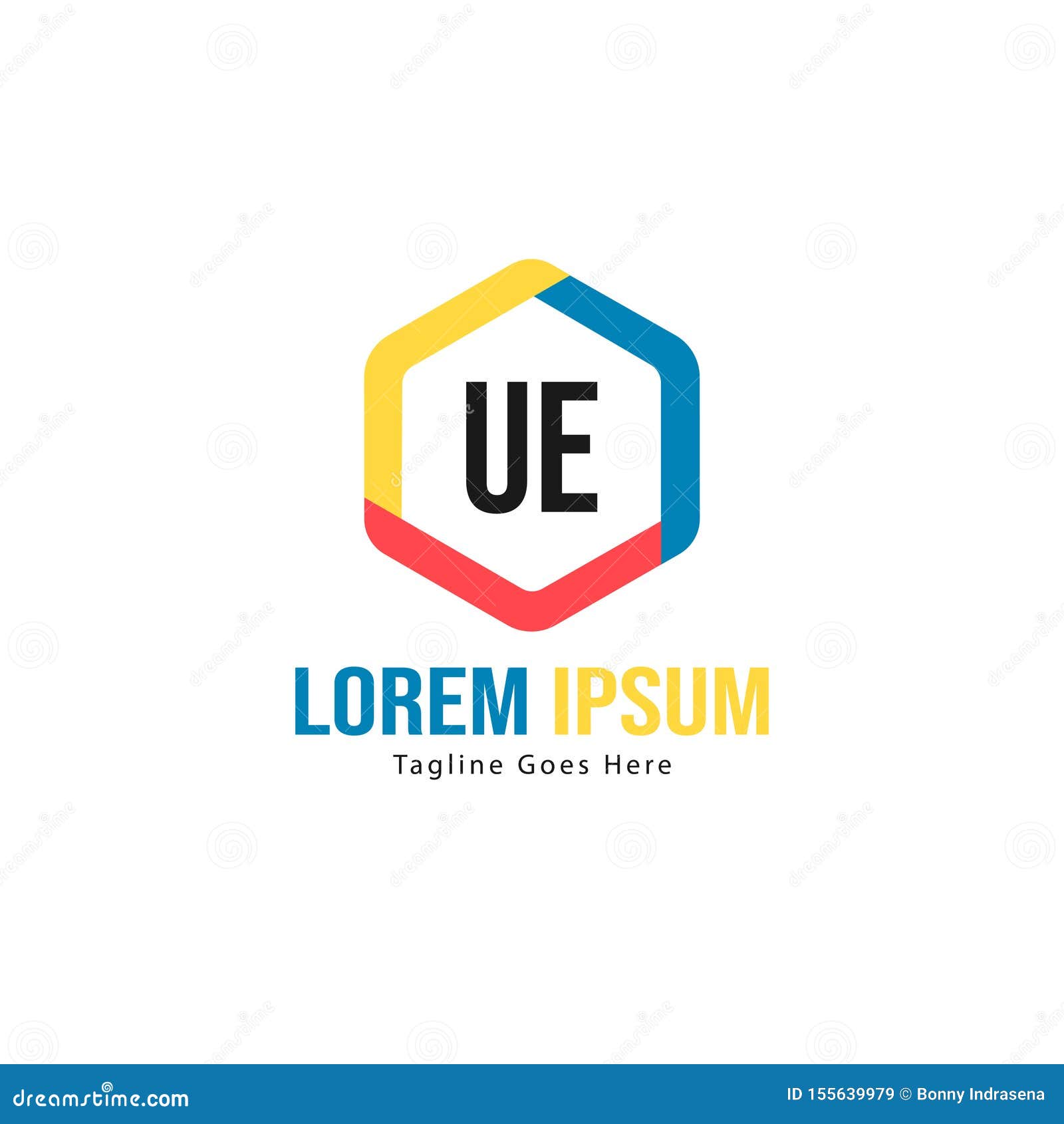 UE Letter Logo Design. Creative Modern UE Letters Icon Illustration ...