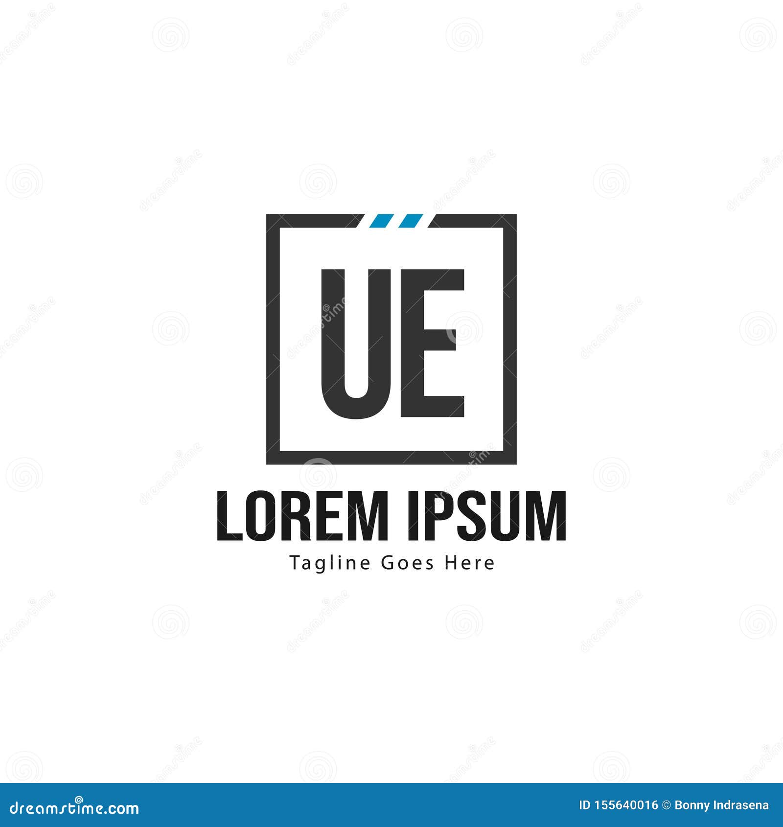 UE Letter Logo Design. Creative Modern UE Letters Icon Illustration ...