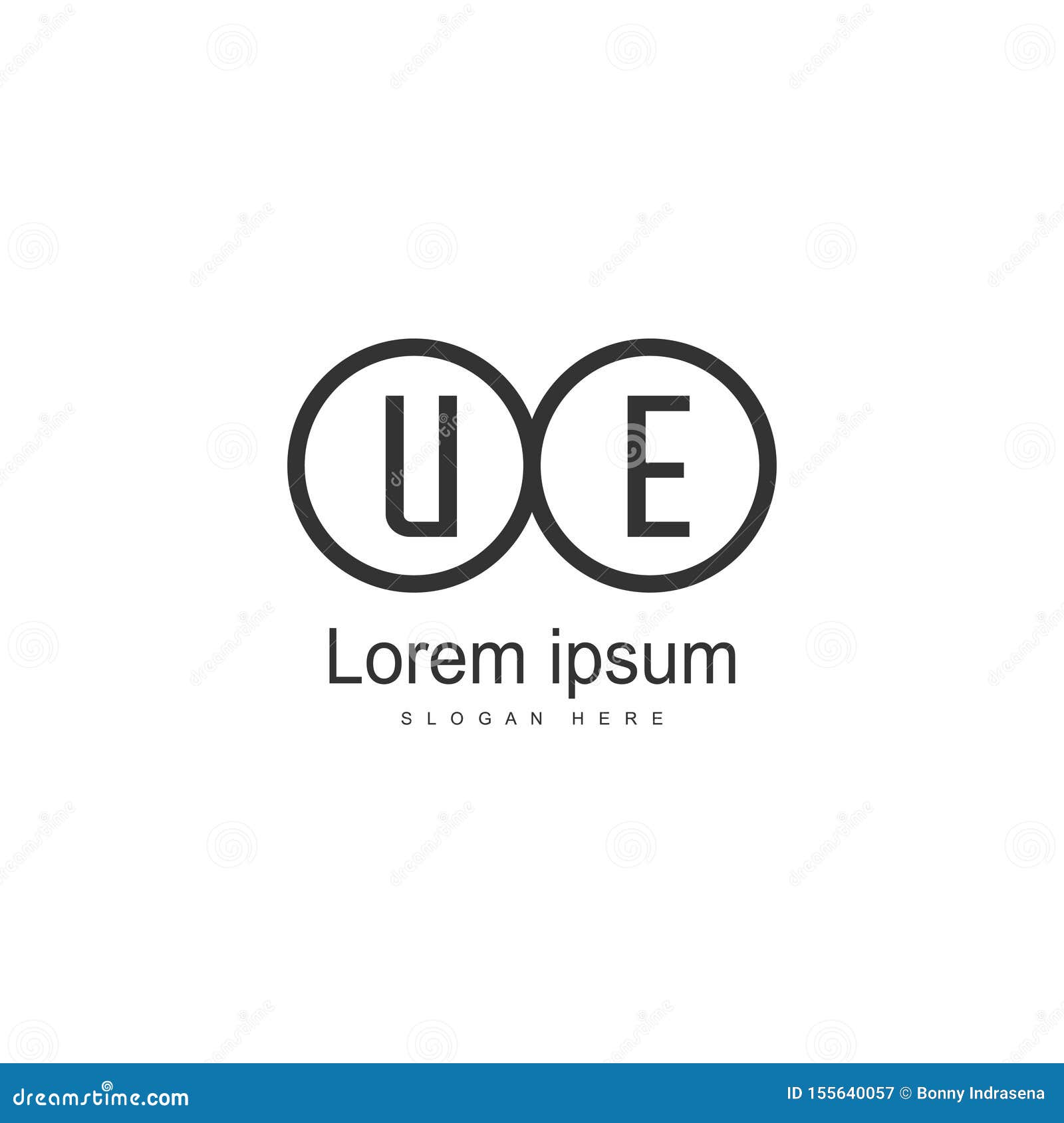 UE Letter Logo Design. Creative Modern UE Letters Icon Illustration ...