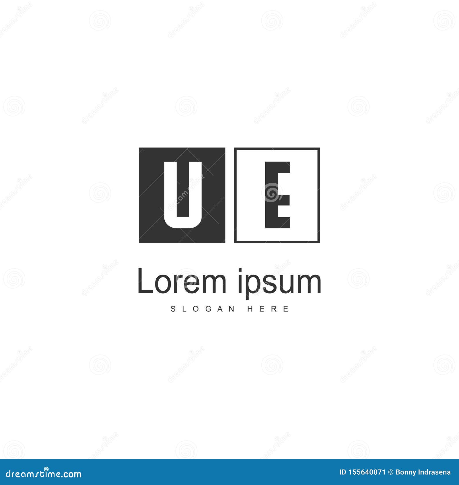 UE Letter Logo Design. Creative Modern UE Letters Icon Illustration ...
