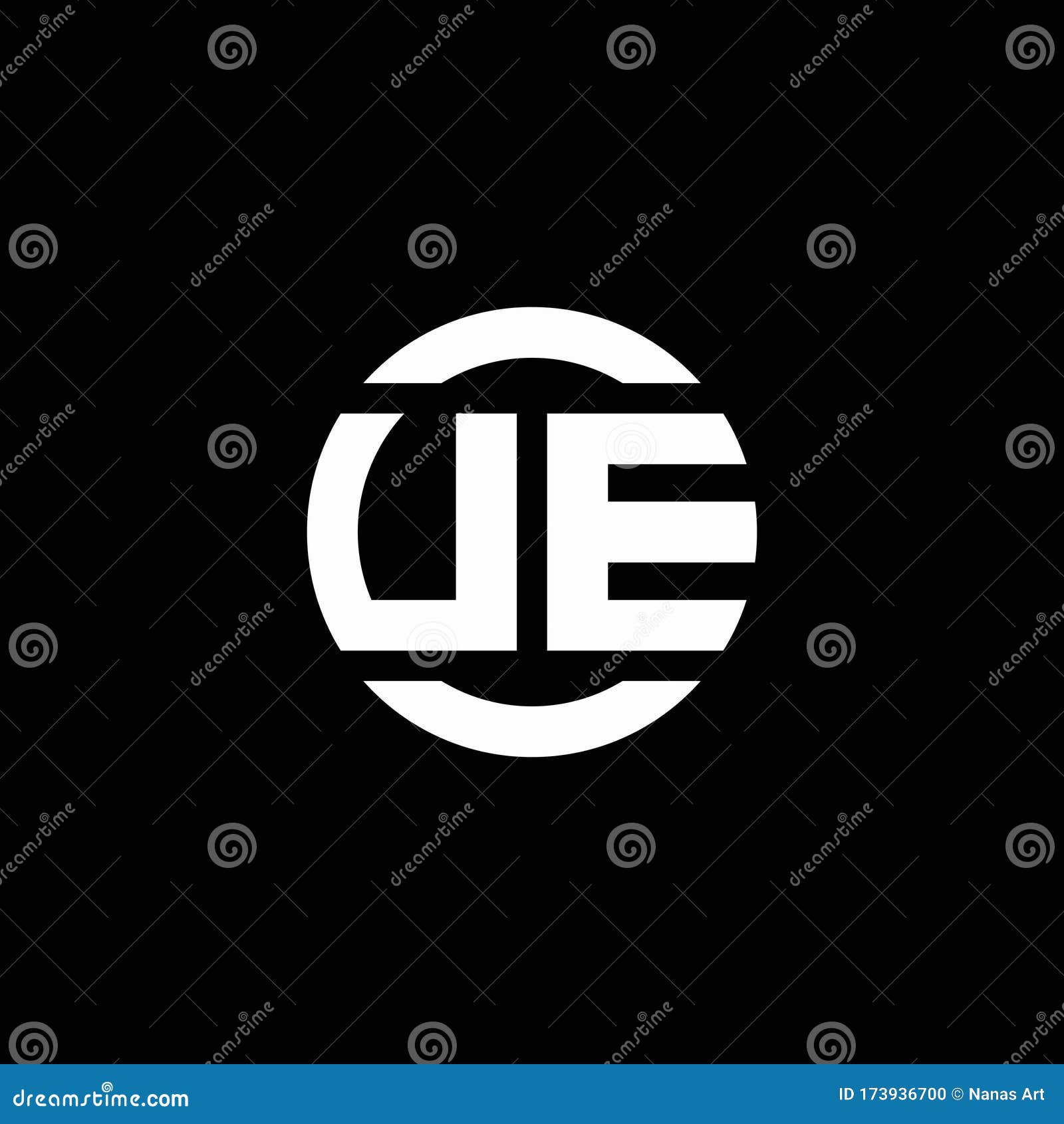 UE Logo Monogram Isolated on Circle Element Design Template Stock ...
