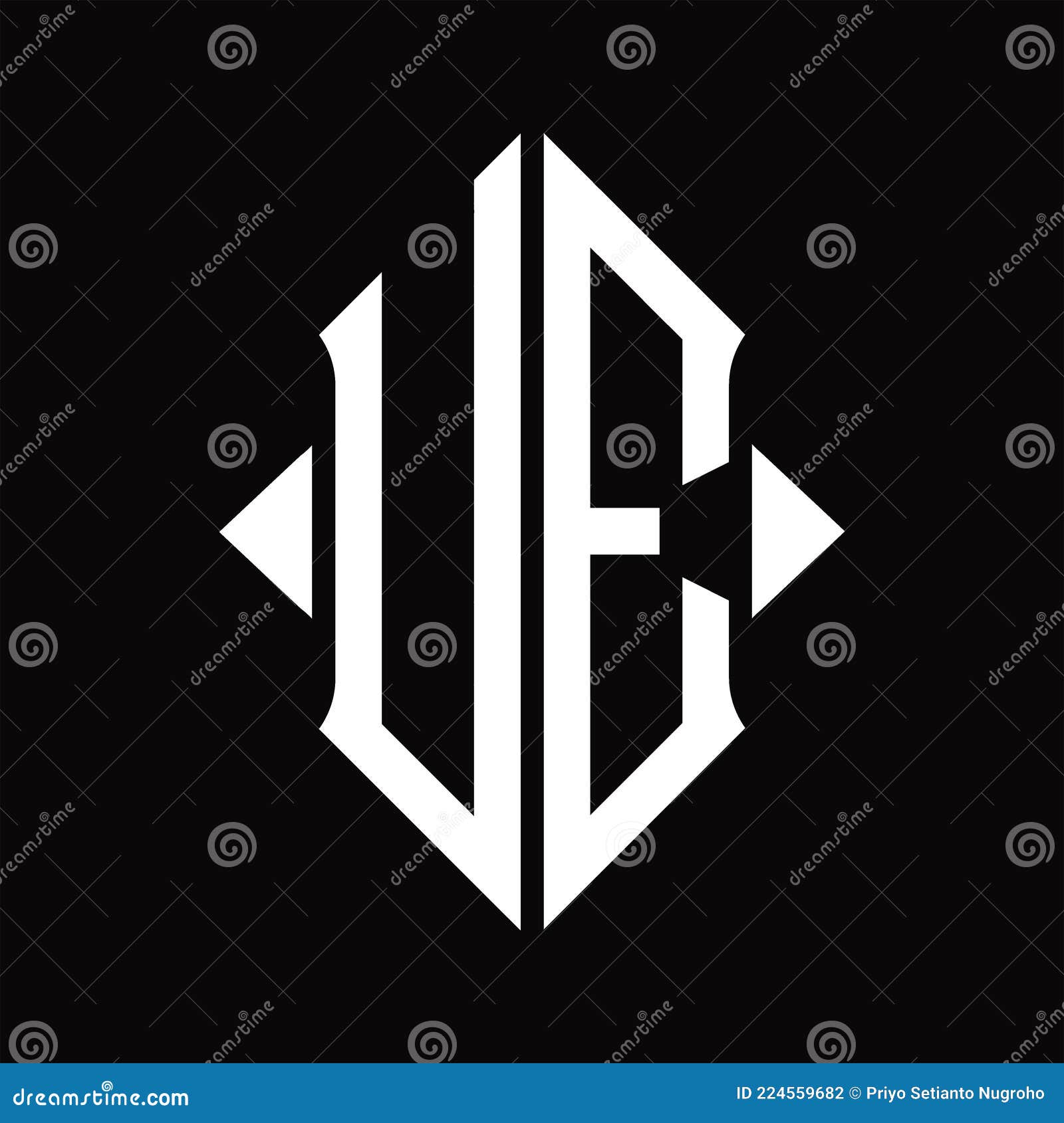 UE Logo Monogram with Shield Shape Isolated Design Template Stock ...