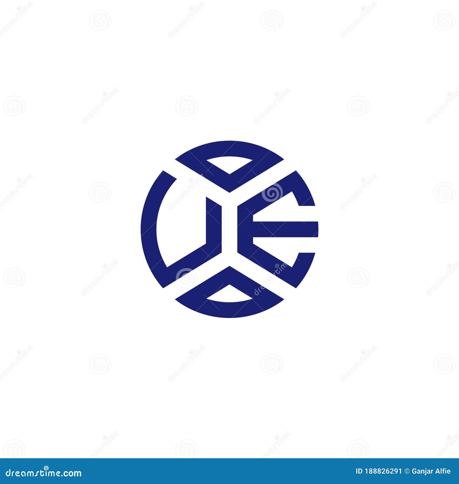 UE Monogram Logo with Abstract Shapes in Modern Style Stock Vector ...