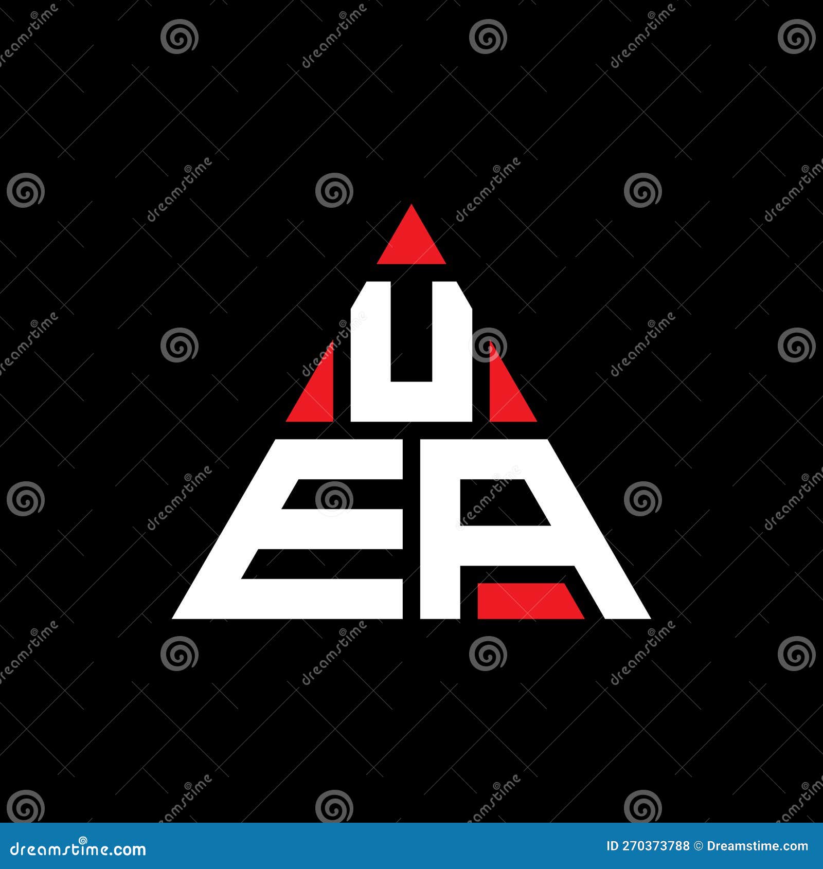UEA Triangle Letter Logo Design with Triangle Shape. UEA Triangle Logo ...