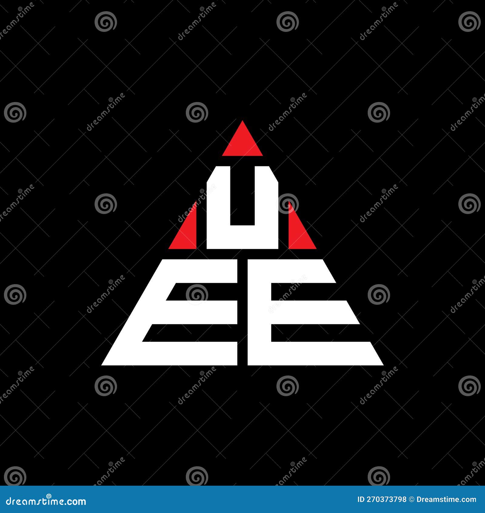 UEE Triangle Letter Logo Design with Triangle Shape. UEE Triangle Logo ...