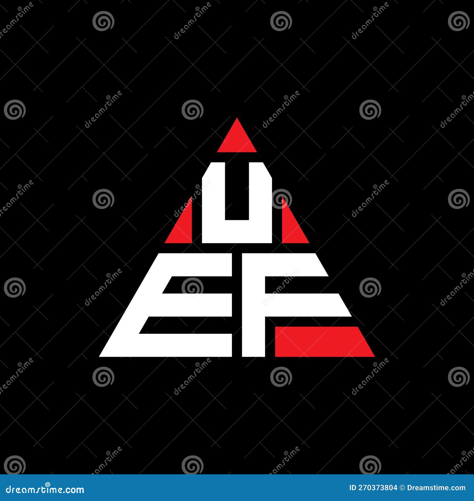 UEF Triangle Letter Logo Design with Triangle Shape. UEF Triangle Logo ...