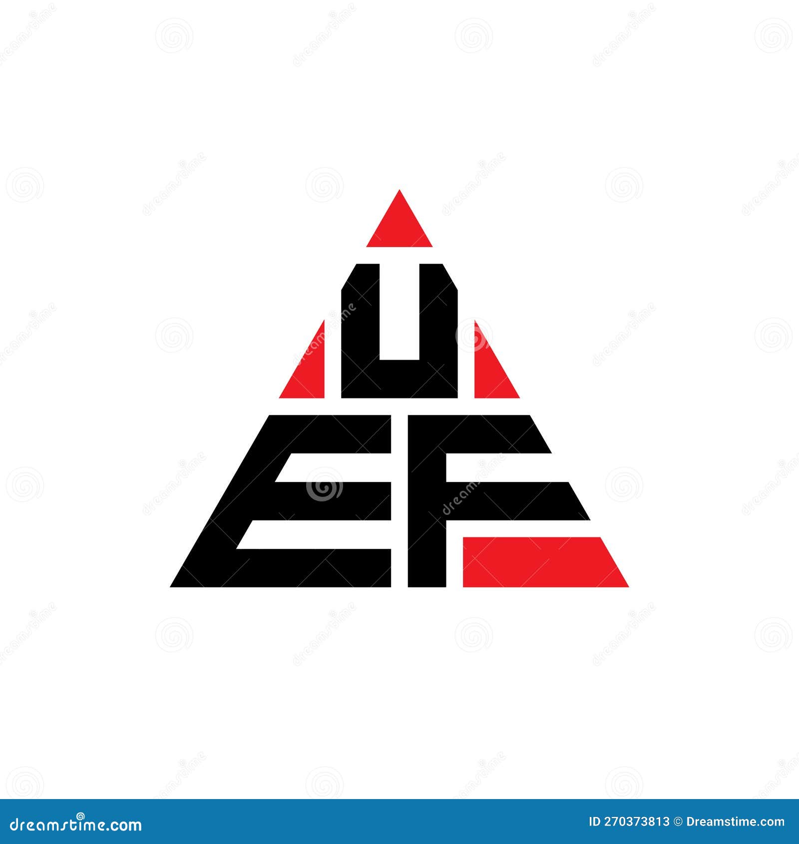 UEF Triangle Letter Logo Design with Triangle Shape. UEF Triangle Logo ...